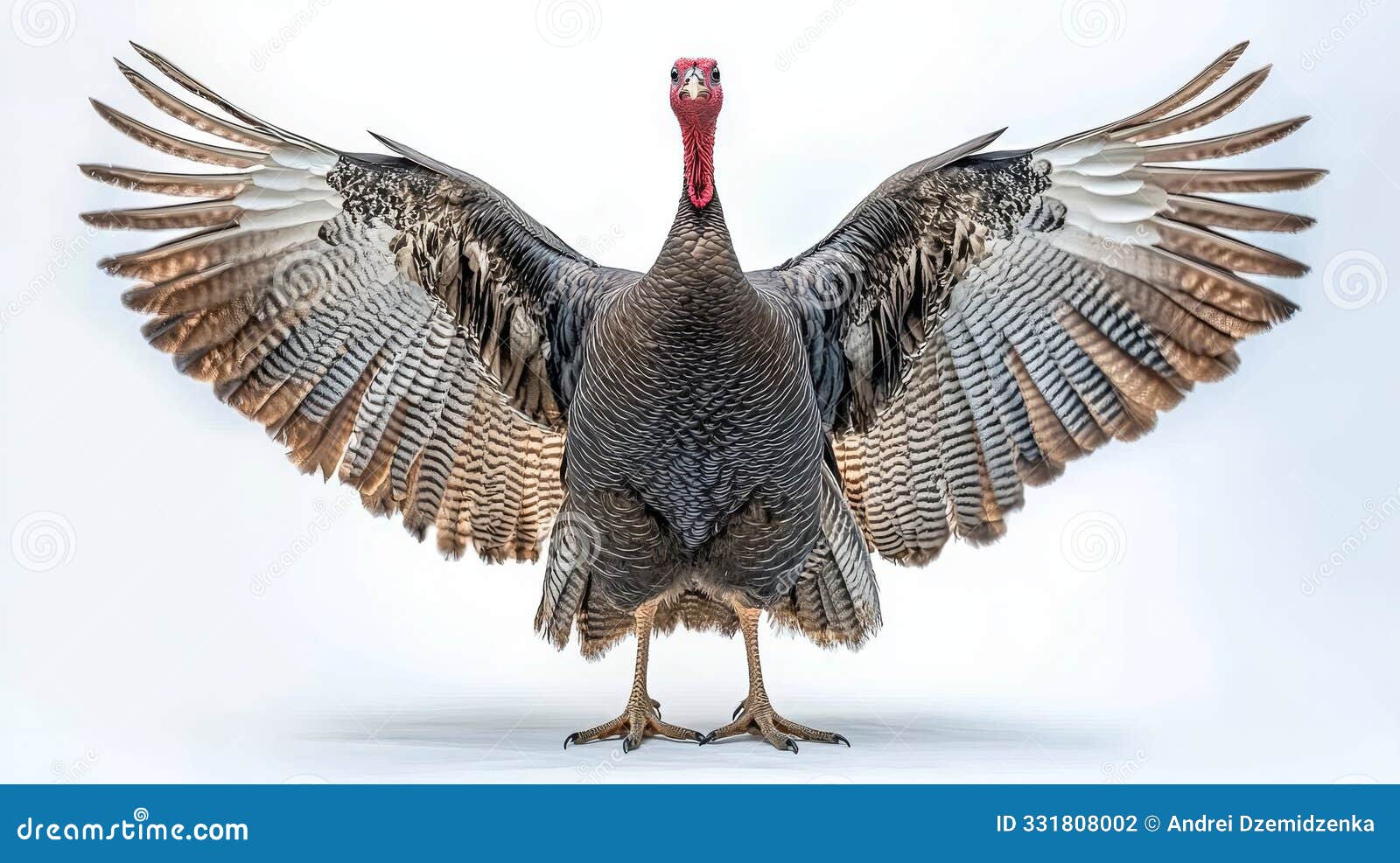 Isolated Wild Turkey Bird Wings Stock Photo - Image of nature, white ...