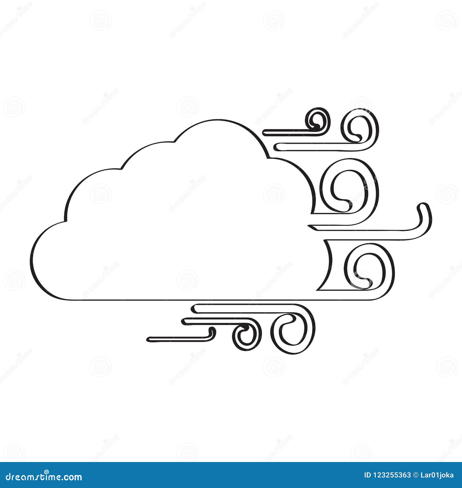 Isolated wind weather icon stock vector. Illustration of outline ...