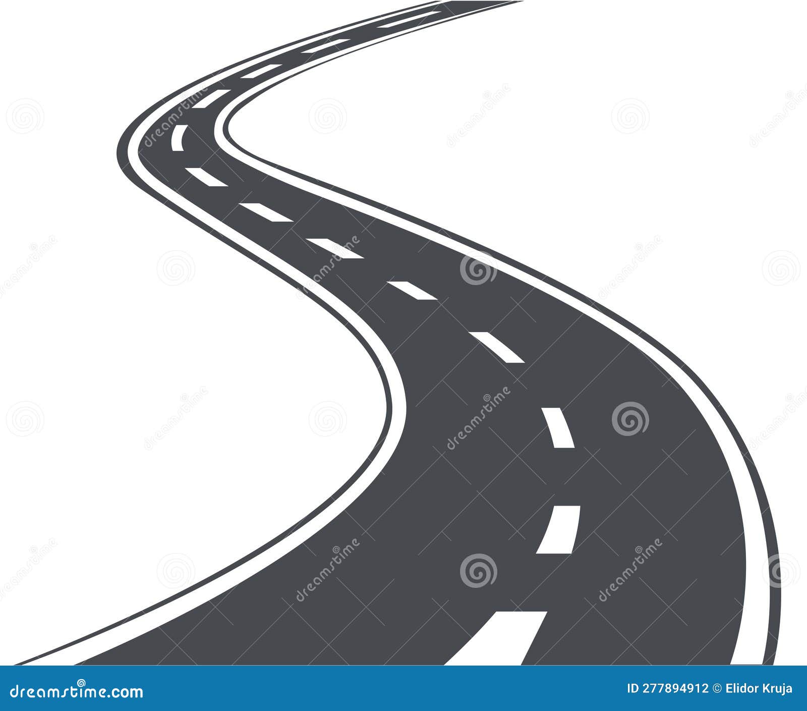 Winding road stock vector. Illustration of street, digitalart - 277894912