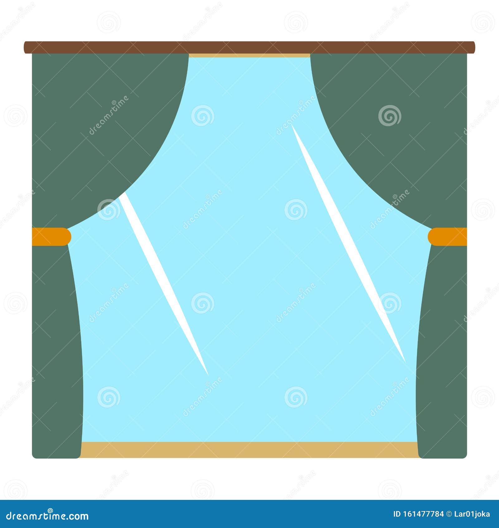 Isolated Window with Curtains Stock Vector - Illustration of luxury ...
