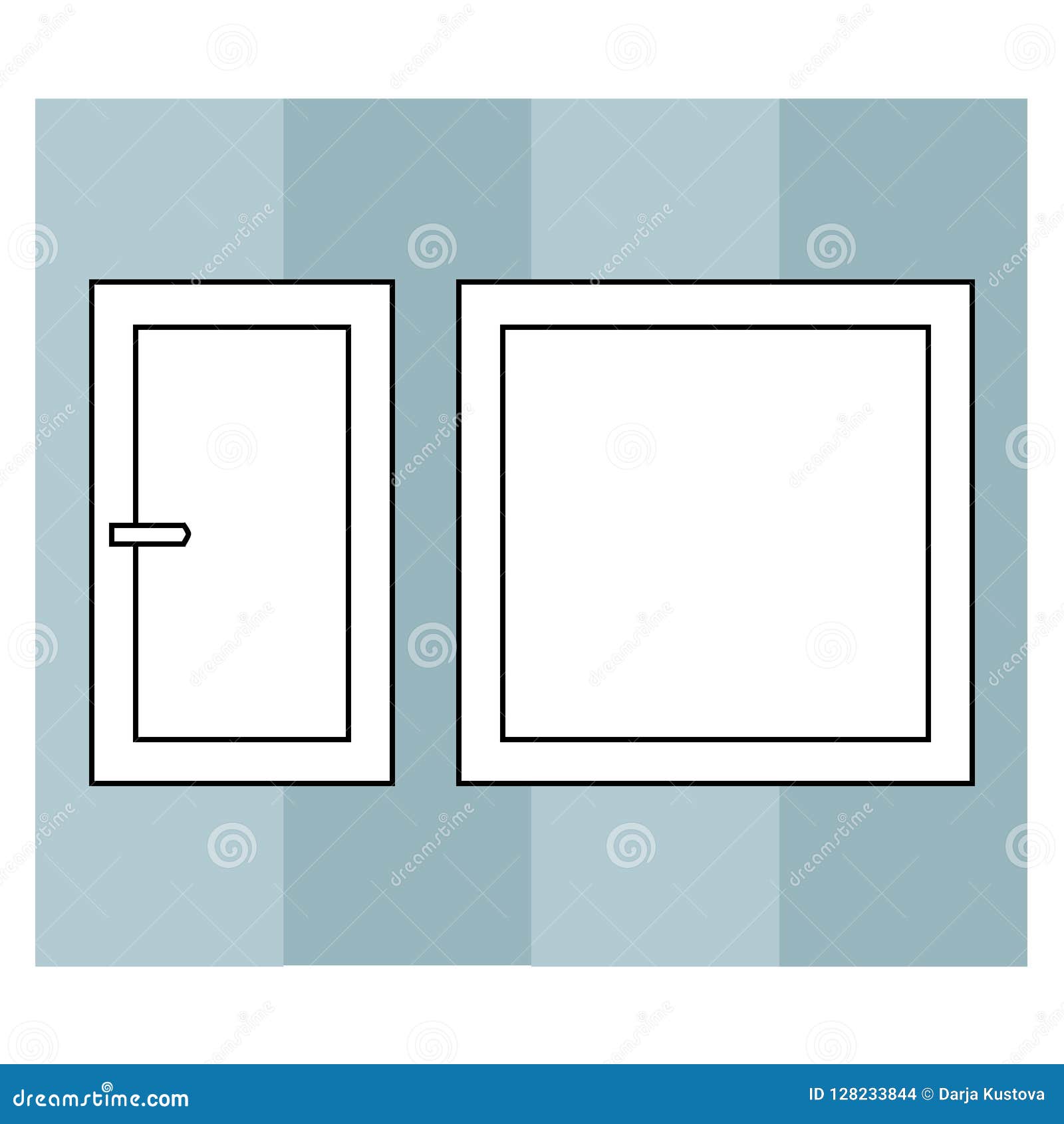Isolated Window on the Wall. Stock Vector - Illustration of ...