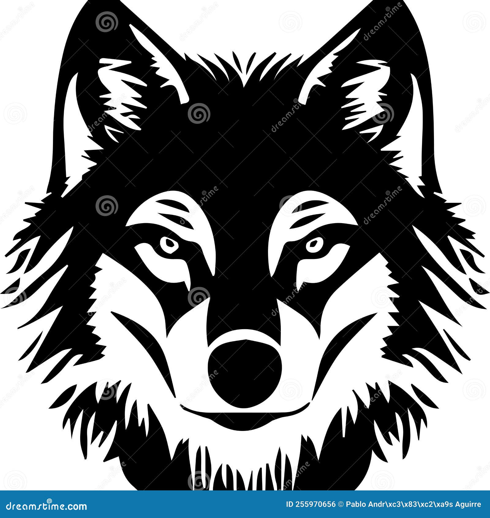 Isolated Wolf Face Vector Illustration Stock Vector - Illustration of ...