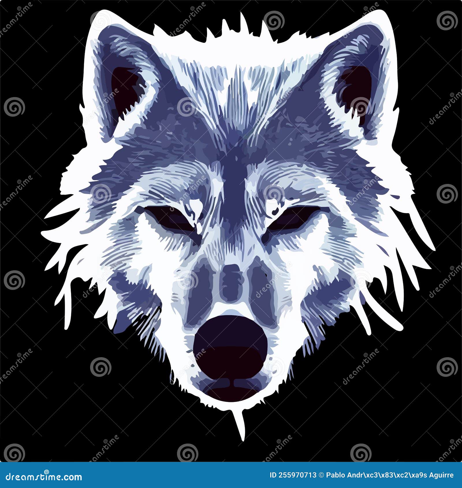 Isolated Wolf Face Vector Illustration Stock Vector - Illustration of ...