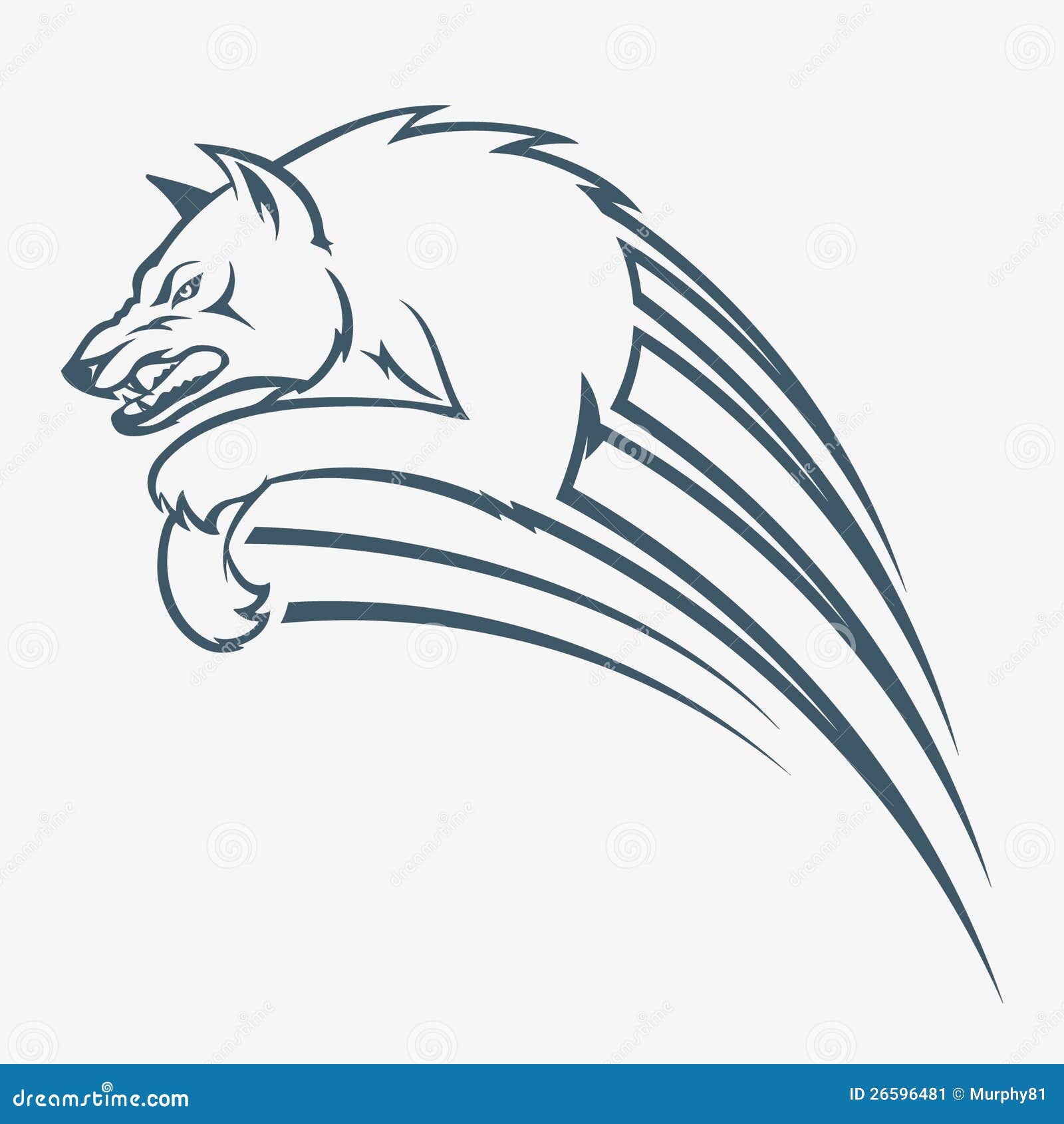 Isolated wolf jump stock vector. Illustration of fierce - 26596481