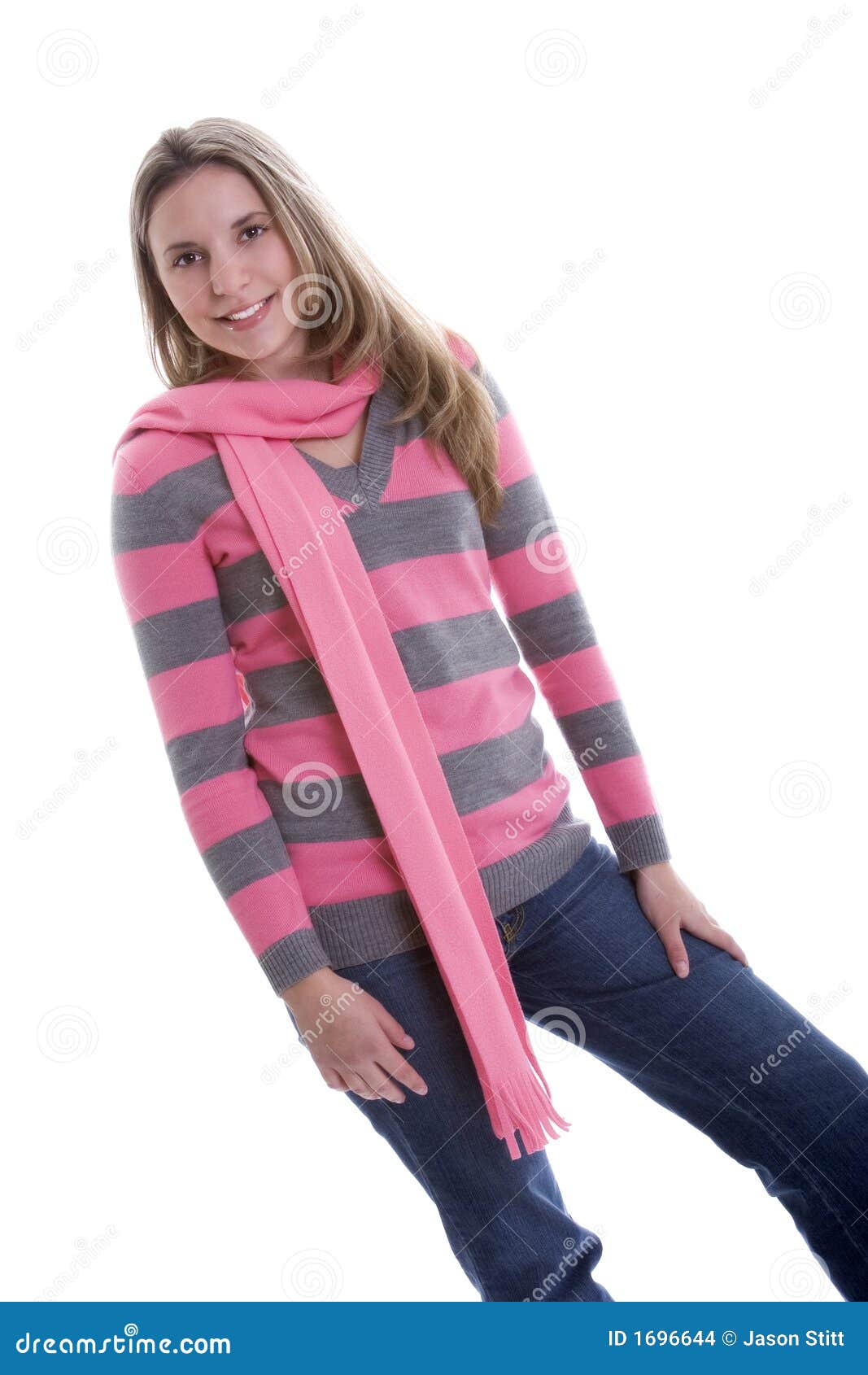 Isolated Woman stock photo. Image of pink, white, teenager - 1696644