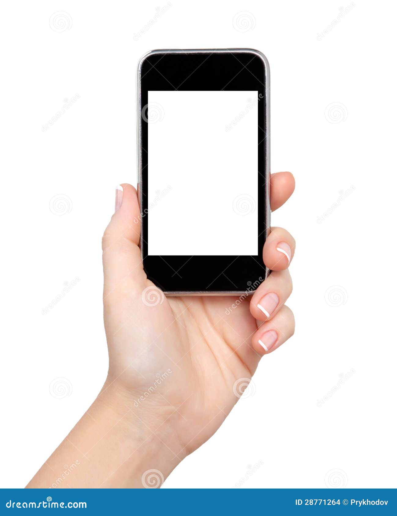 Isolated Woman Hand Holding the Phone Stock Photo - Image of news ...