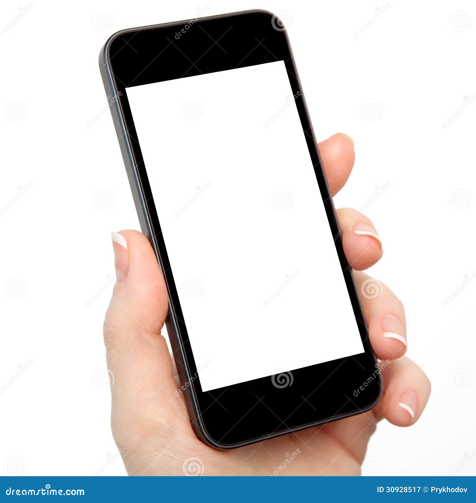 Isolated Woman Hand Holding the Phone Stock Image - Image of ...