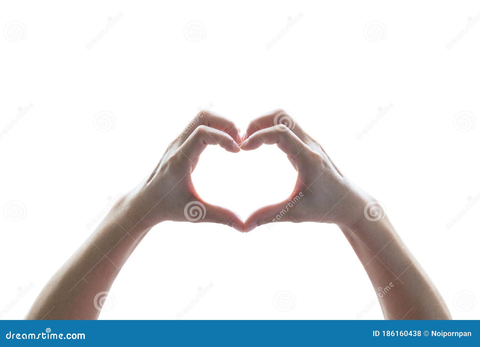 Isolated Woman Hands in Heart Shape on White Background Stock Photo ...