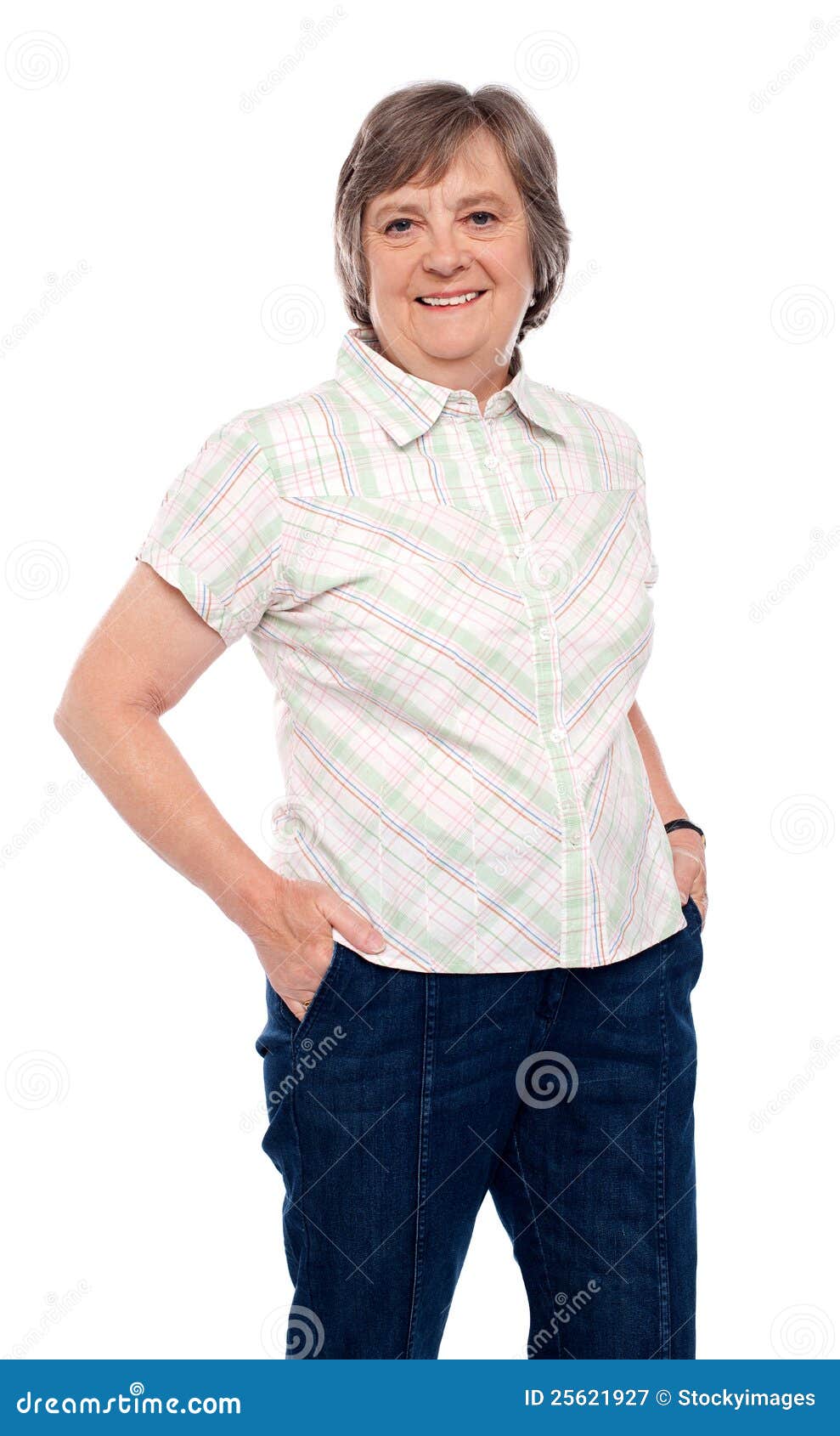 Isolated Woman with Hands in Pocket Stock Image - Image of confident ...
