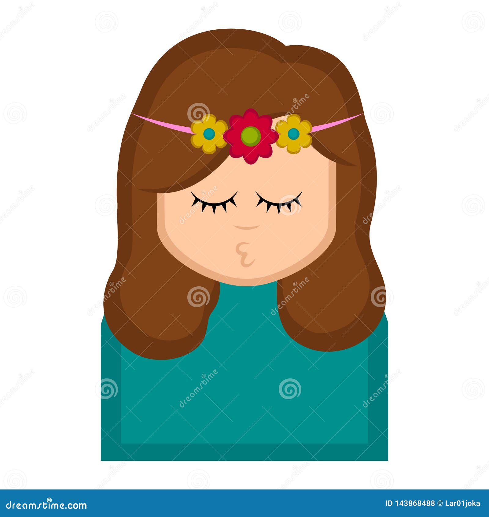 Isolated Woman Sending Kiss Stock Vector Illustration Of Woman