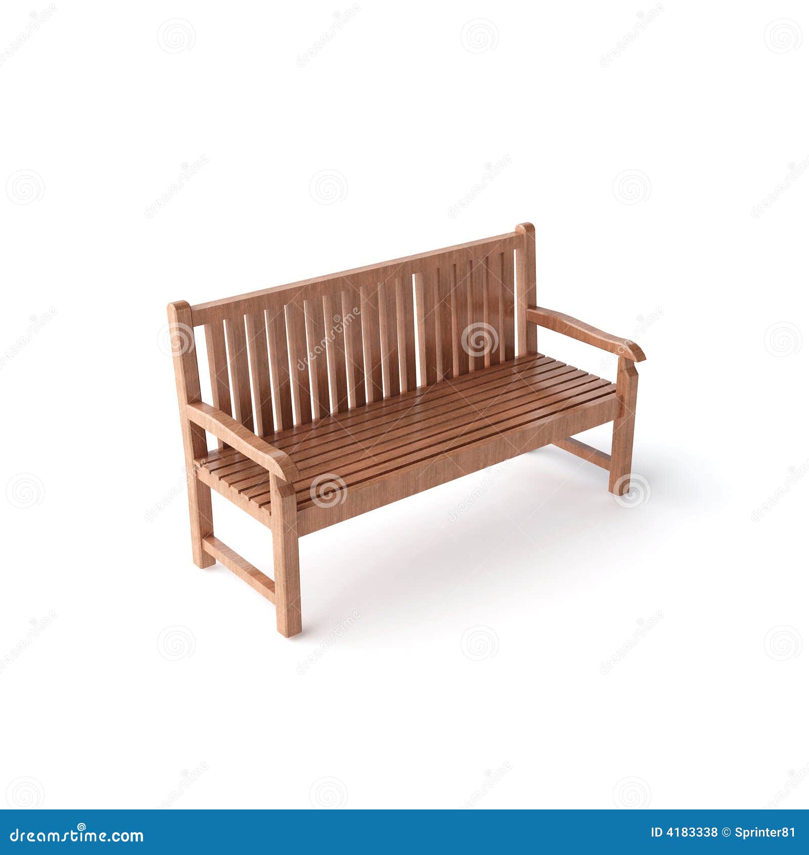 Isolated wood bench stock photo. Image of chair, place - 4183338