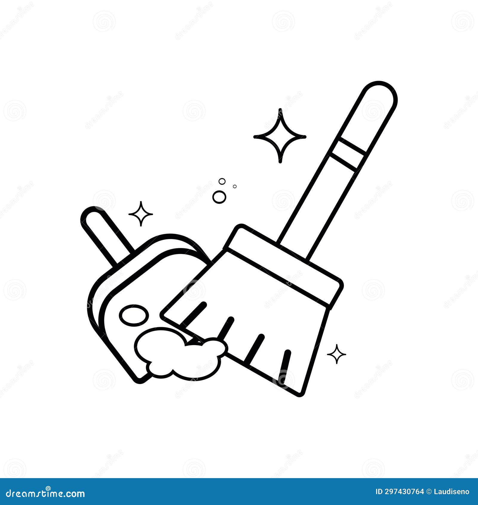 Isolated Wooden Broom and Dustpan Icon Vector Stock Vector ...