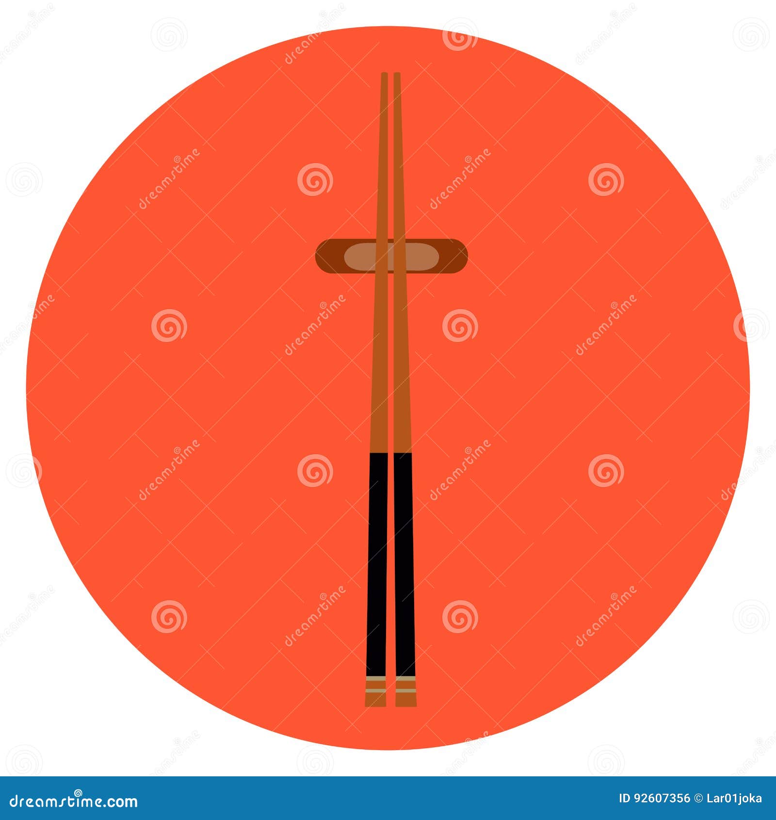 Isolated wooden chopsticks stock vector. Illustration of food - 92607356