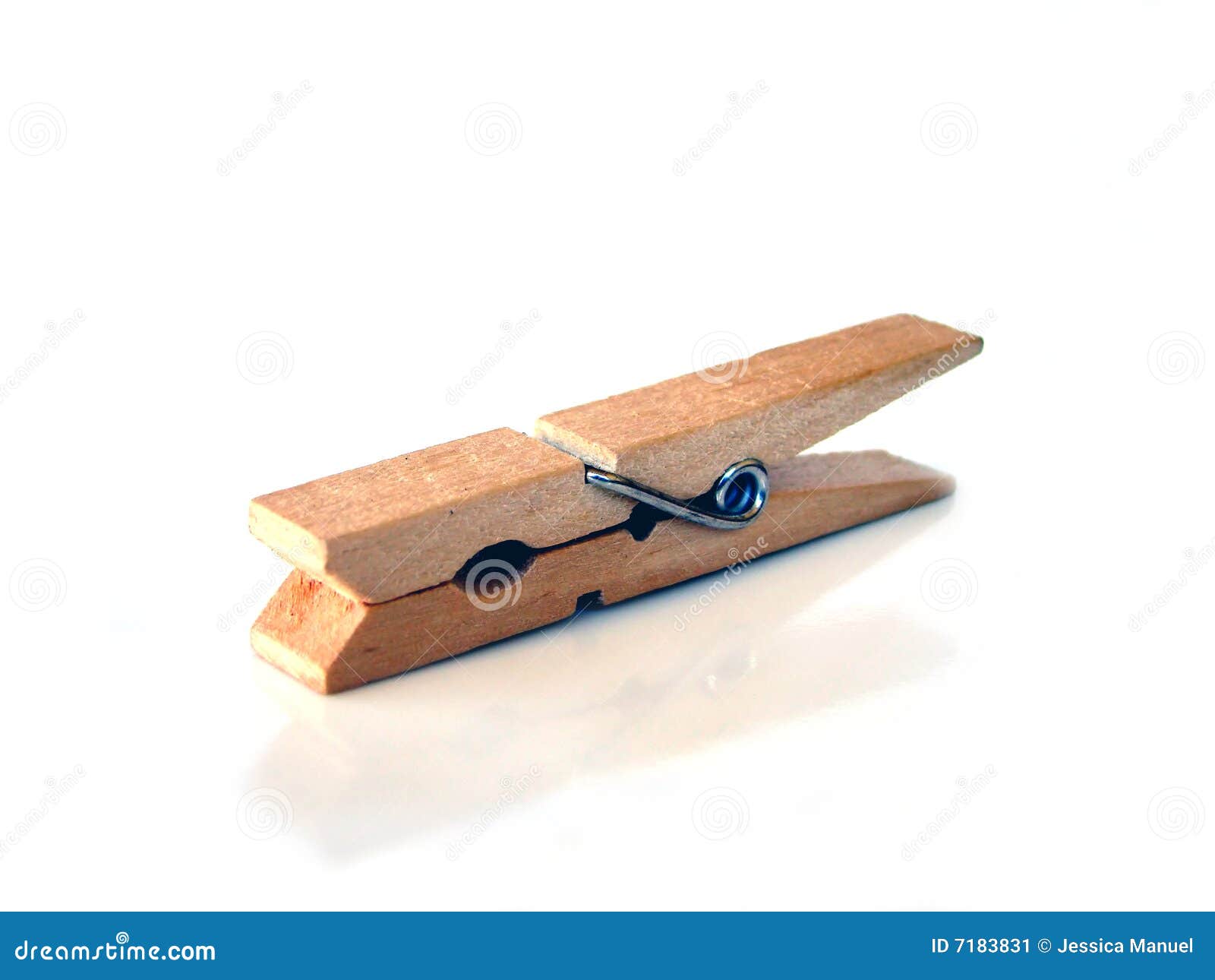 Isolated Wooden Clothespin stock image. Image of clothes - 7183831