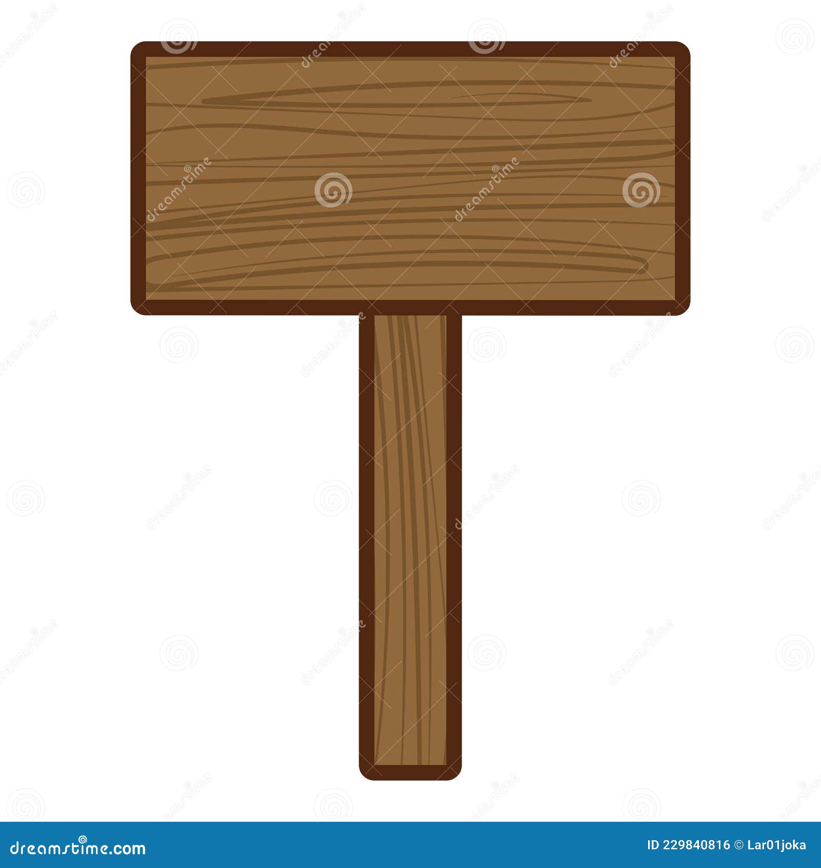 Isolated Wooden Empty Signal Post Stock Vector - Illustration of blank ...