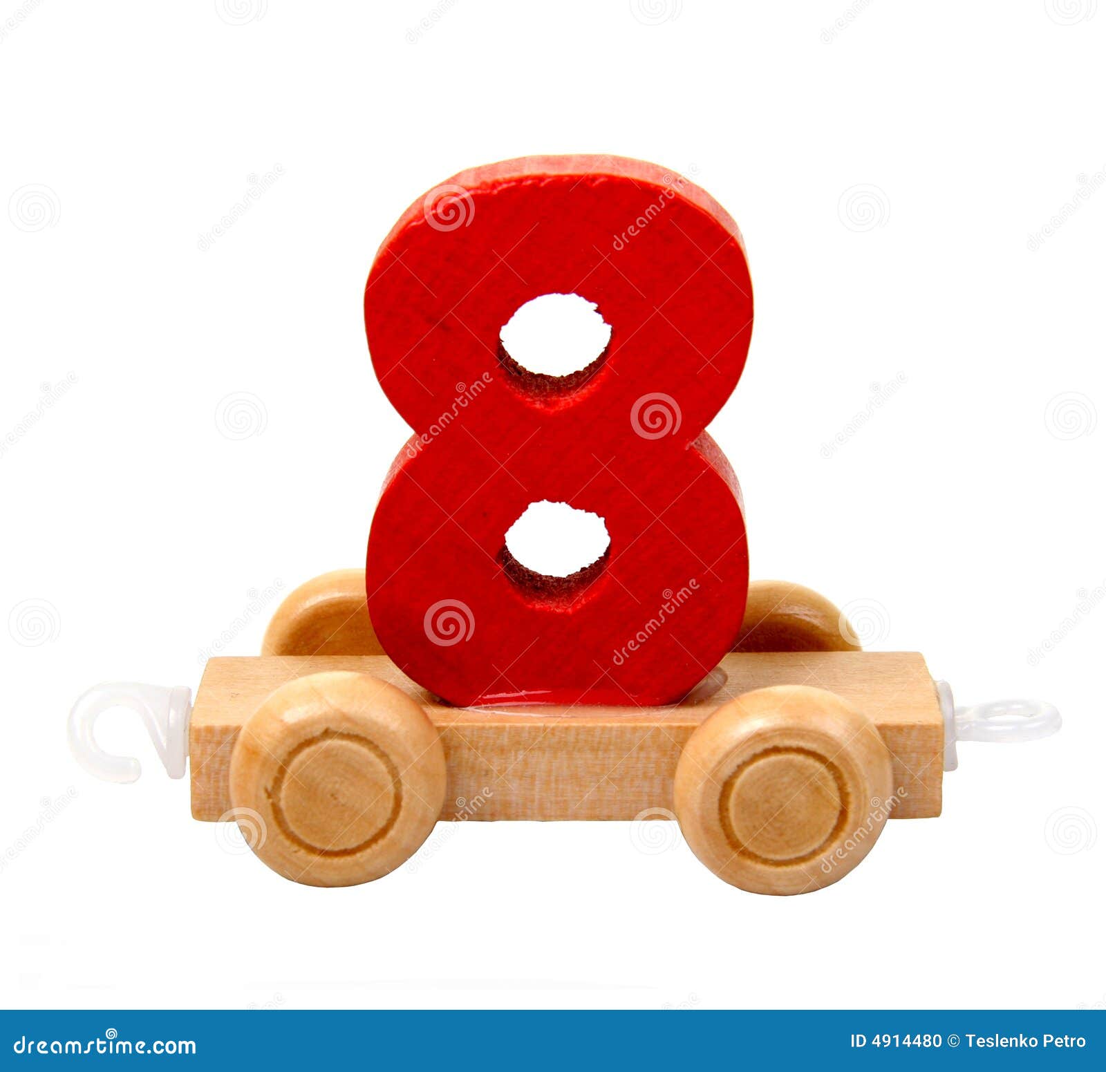 Isolated Wooden Number Eight Stock Photo - Image of mathematical ...