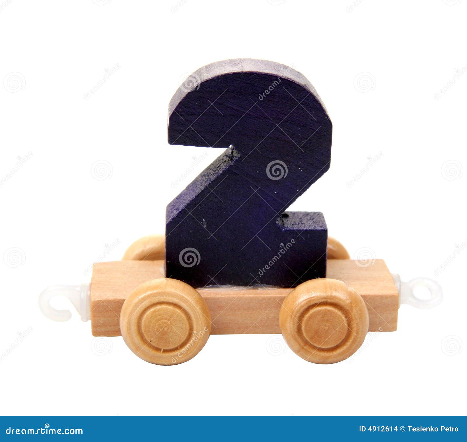 Isolated wooden number two stock photo. Image of objects - 4912614