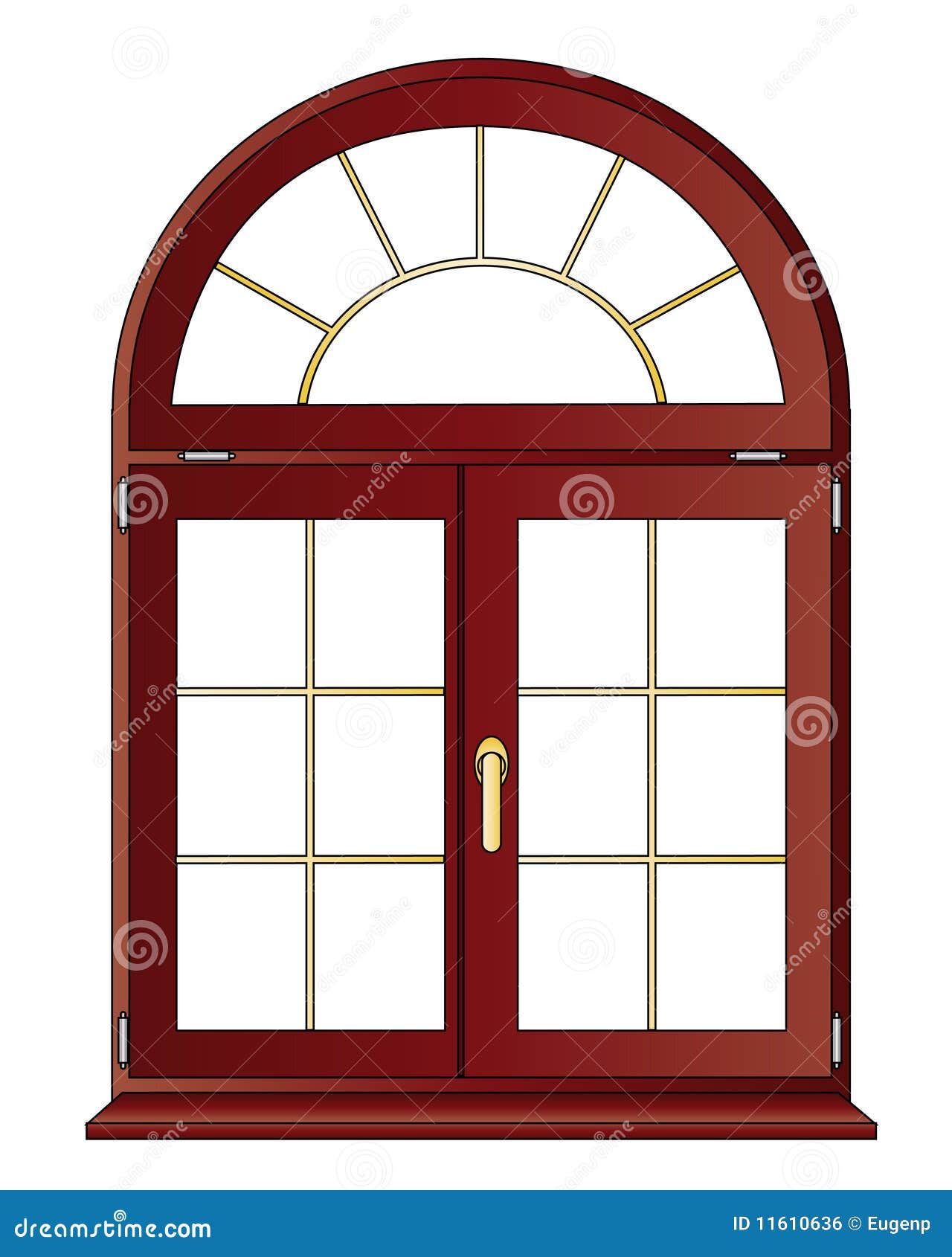 Wooden Wooden Window In The Wall In Vector Graphics. In The Wall ...