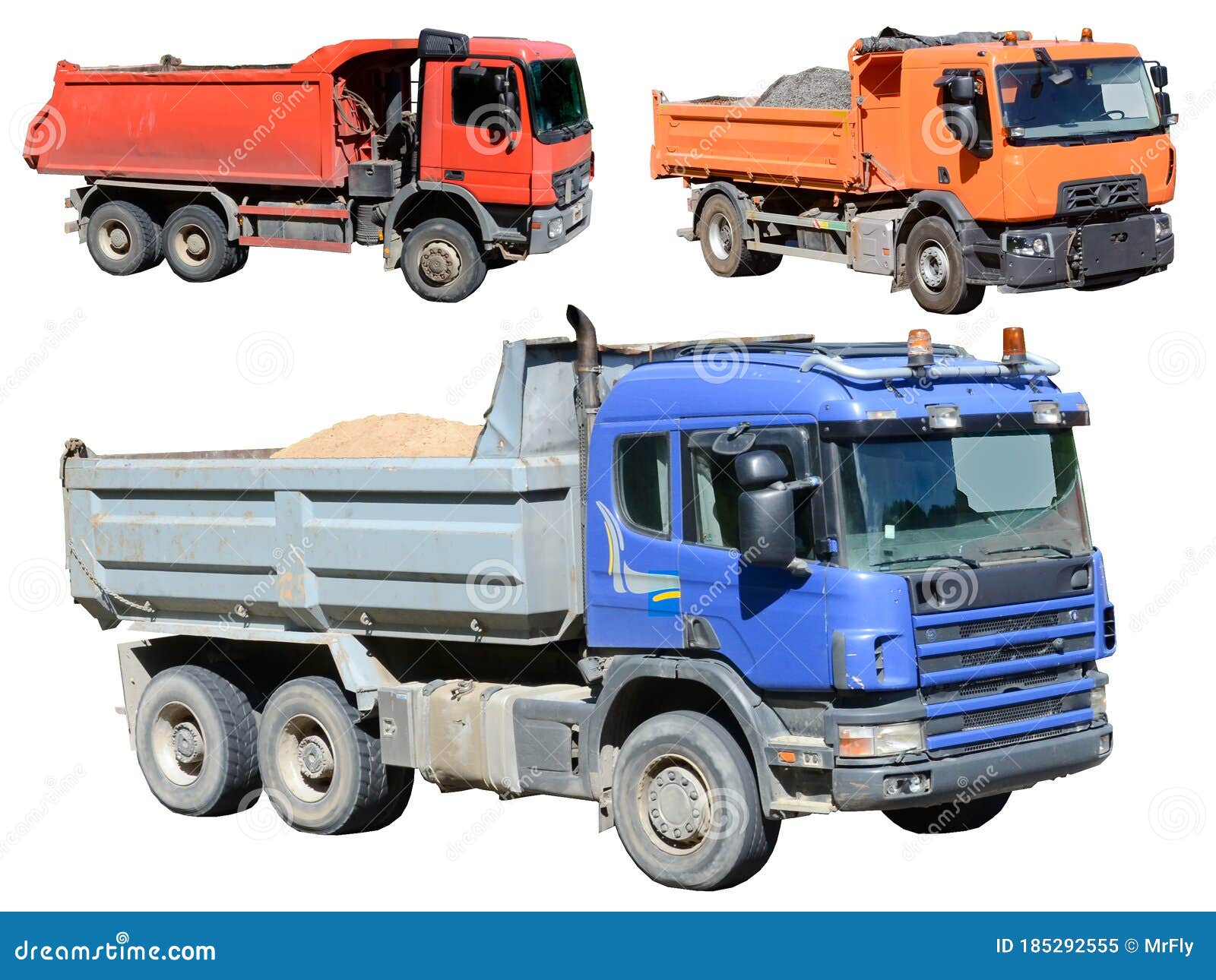 Isolated Work Cars and Trucks Stock Image - Image of delivery, yellow ...