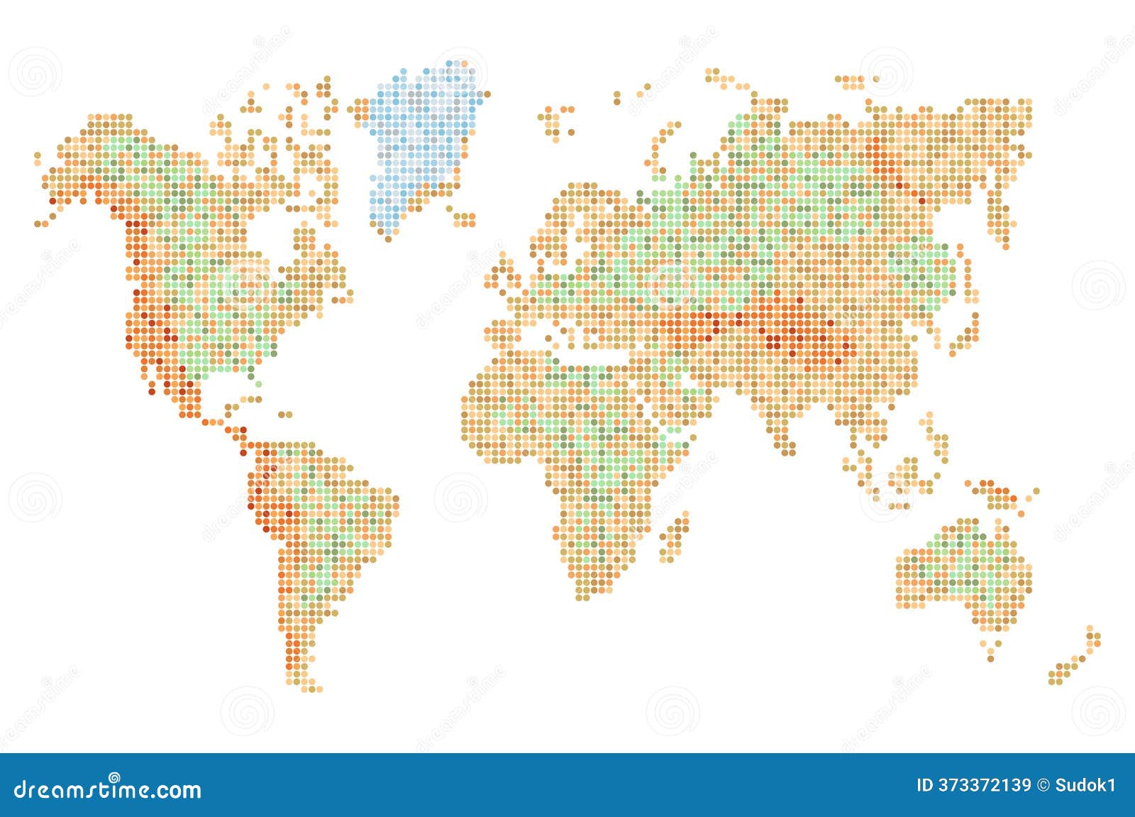 Isolated 2D Map Of The World With Red Continents And White Background ...