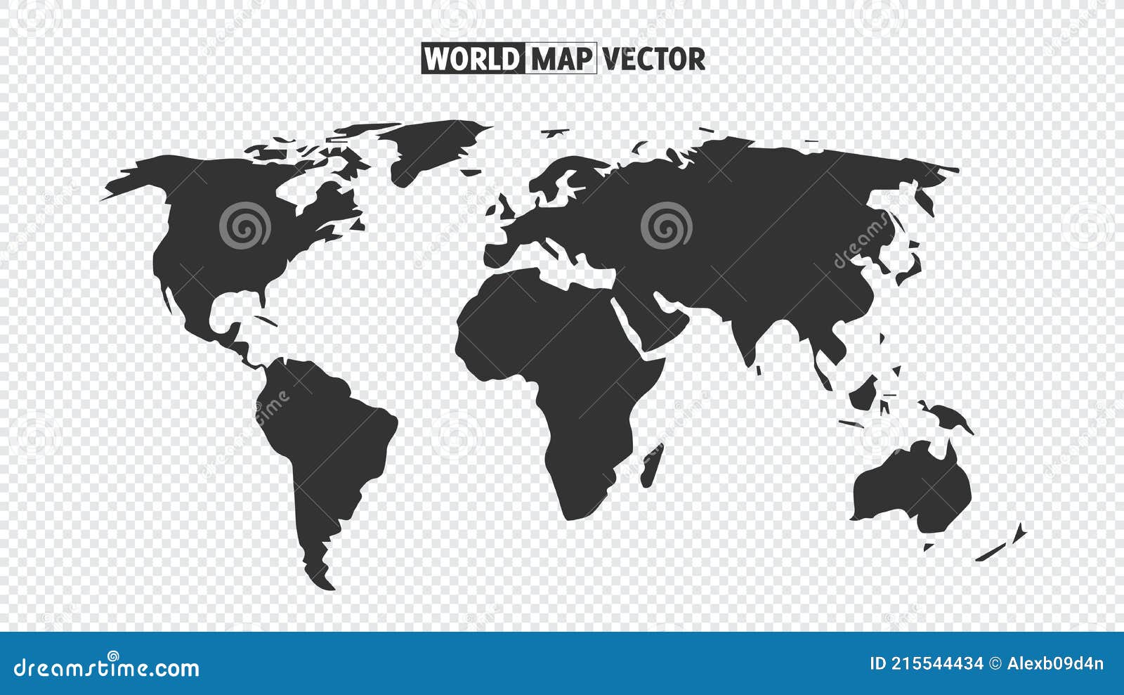 Isolated World Map. Vector Illustration Stock Vector - Illustration of ...