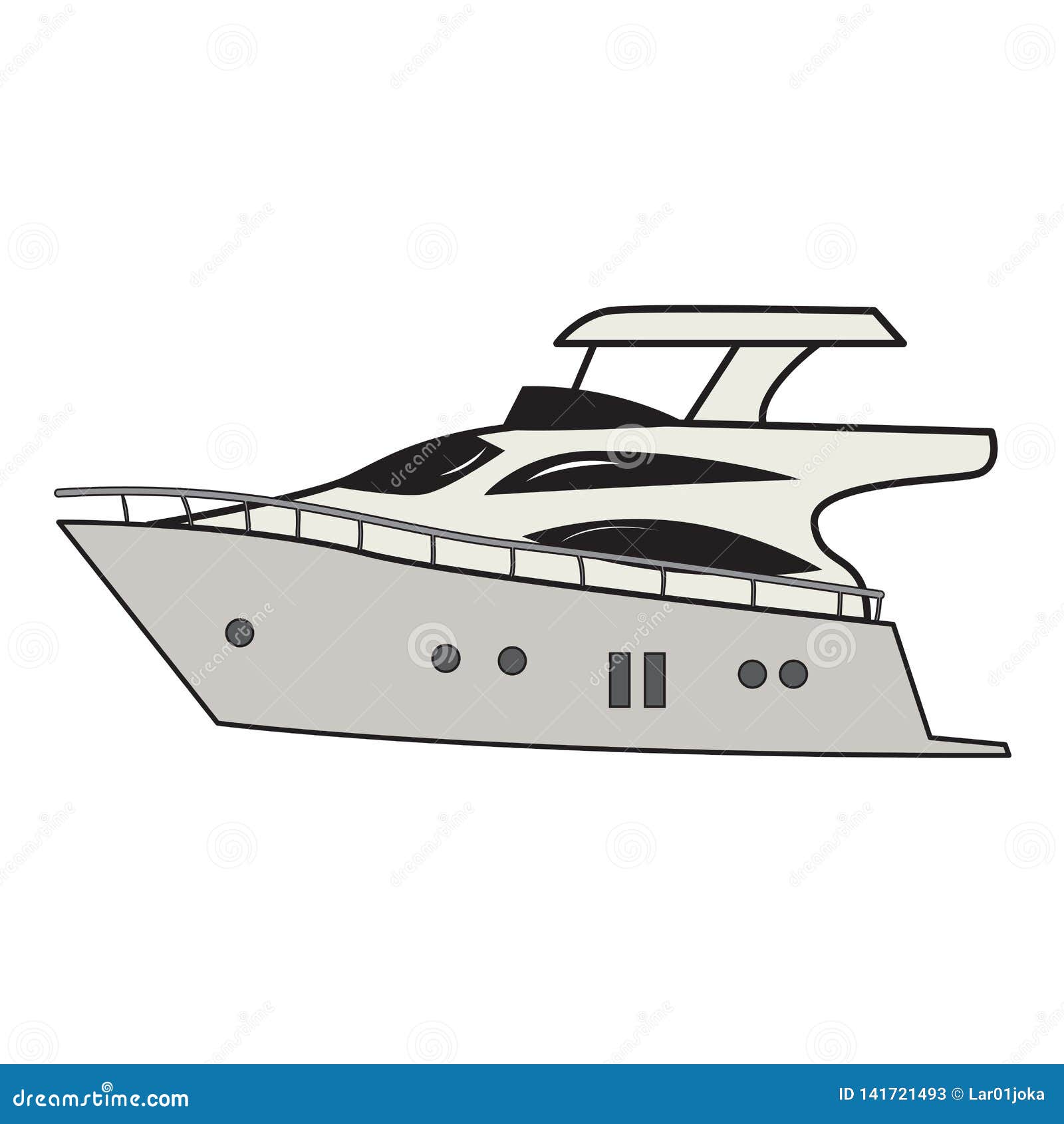 Isolated yatch cartoon stock vector. Illustration of sailboat - 141721493