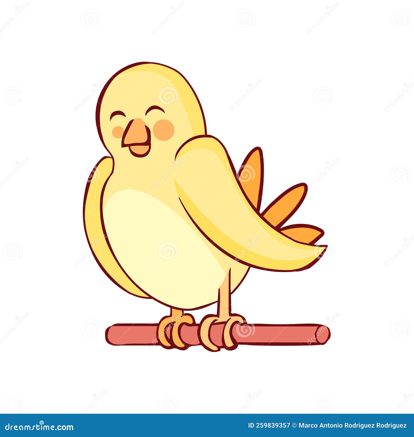 Isolated Yellow Bird Draw Vector Illustration Stock Vector ...