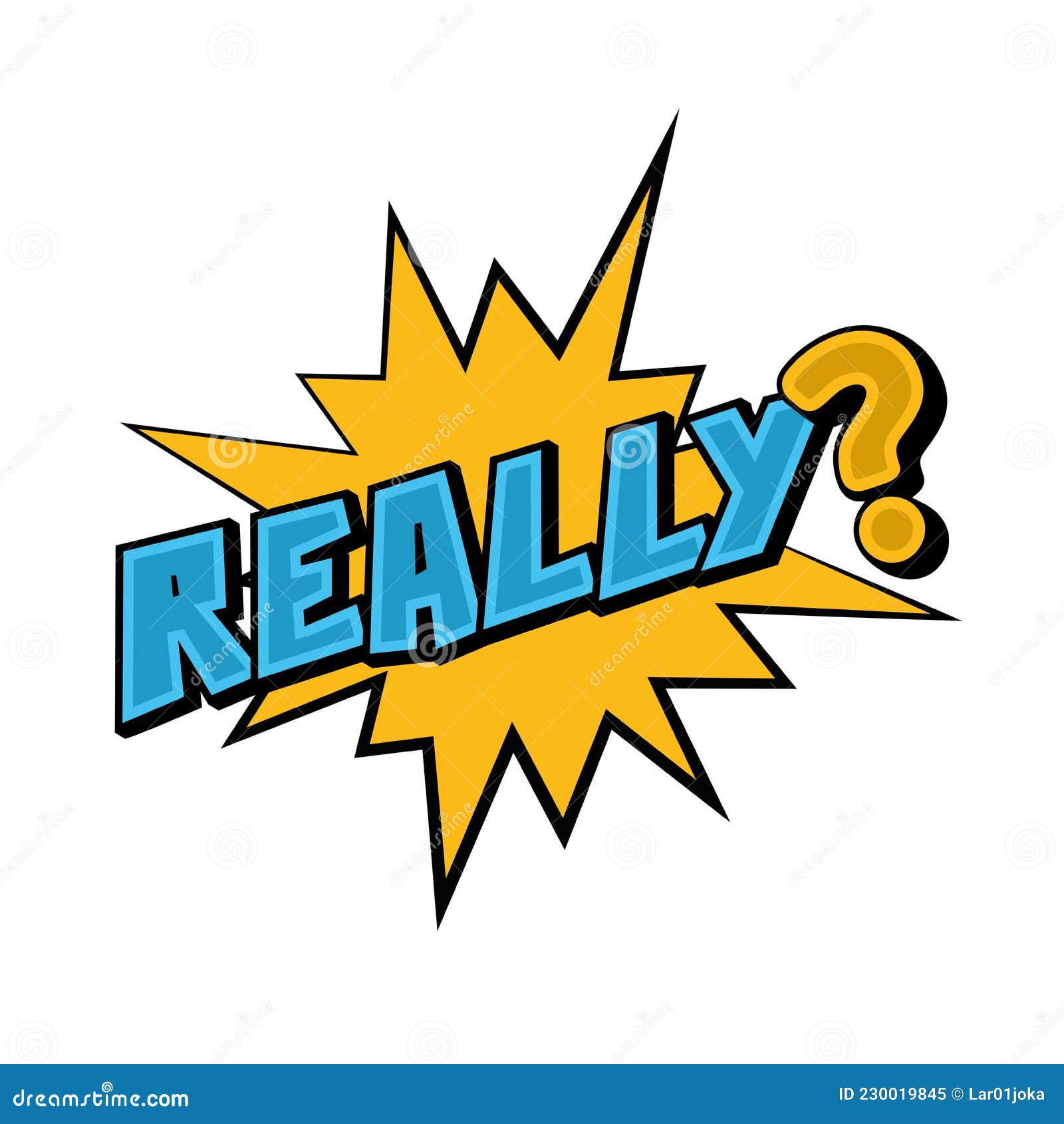 Isolated Yellow Comic Expression with Text Stock Vector - Illustration ...