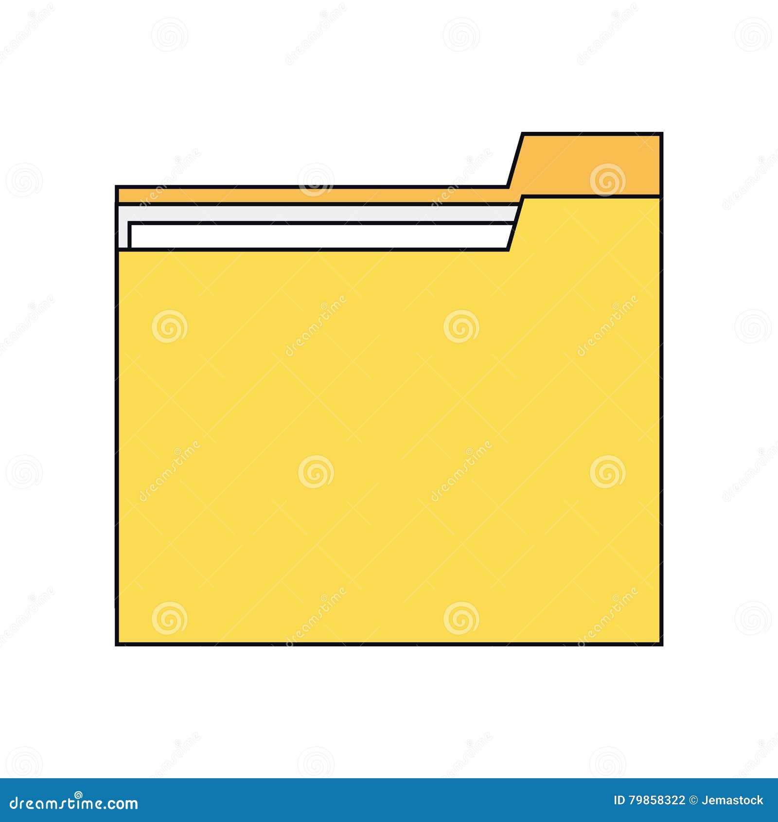 Isolated Yellow File Design Stock Illustration - Illustration of ...