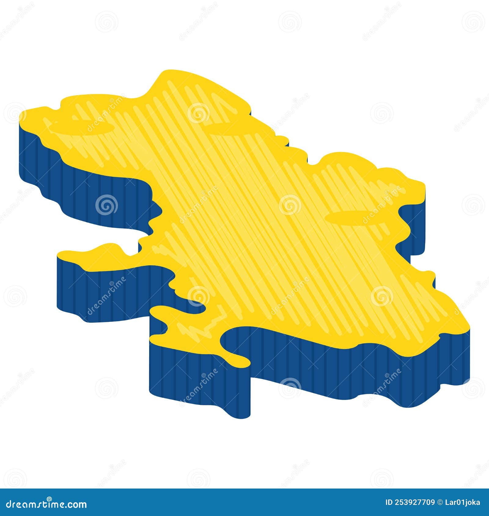 Isolated Yellow Map of Ukraine Vector Stock Vector - Illustration of ...