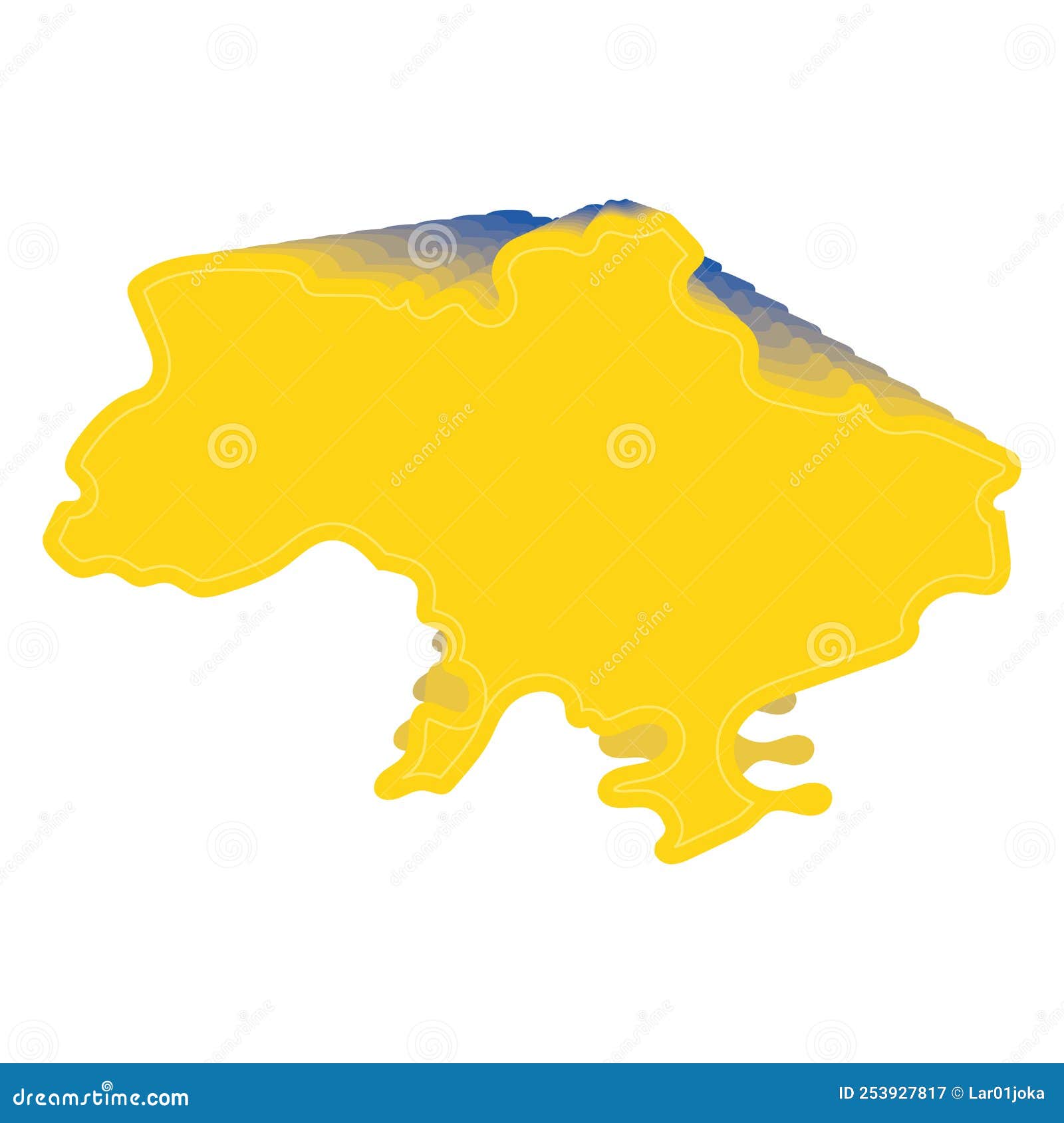 Isolated Yellow Map of Ukraine Vector Stock Vector - Illustration of ...