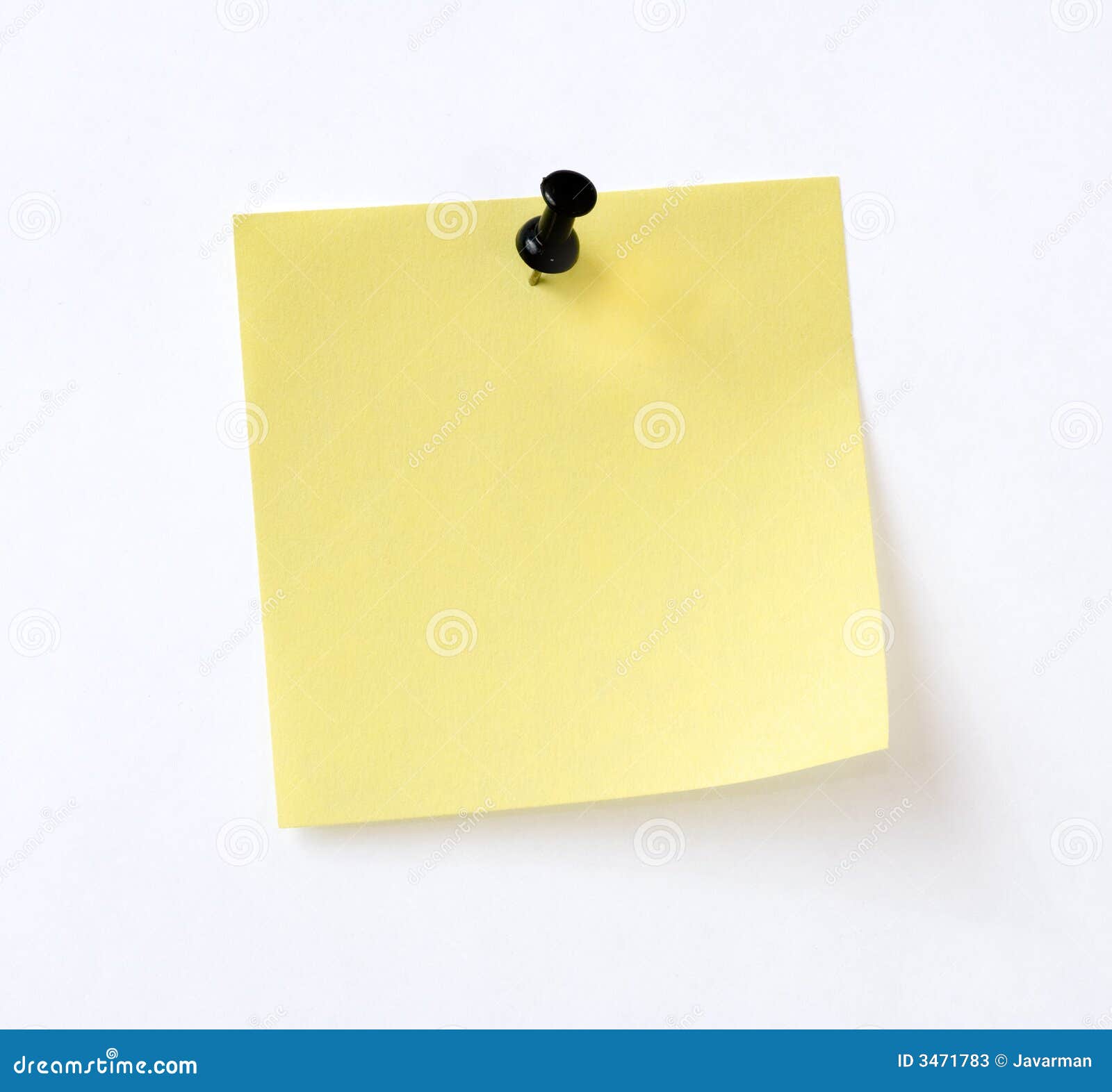 Isolated yellow note stock image. Image of note, blank - 3471783