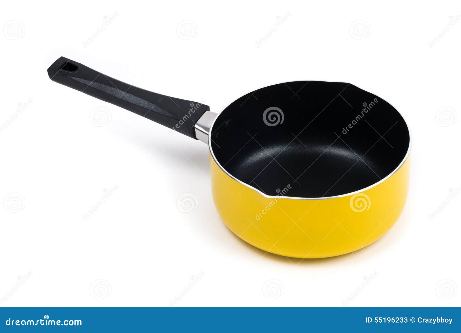 Isolated yellow pan stock image. Image of kitchen, frying - 55196233