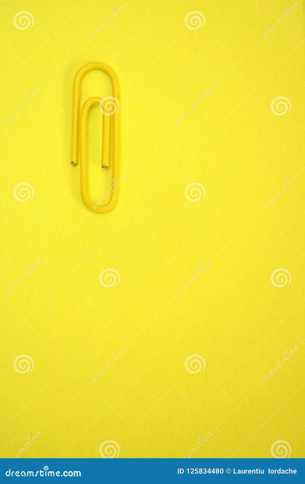 Isolated Yellow Paper Clips Stock Photo - Image of message, object ...