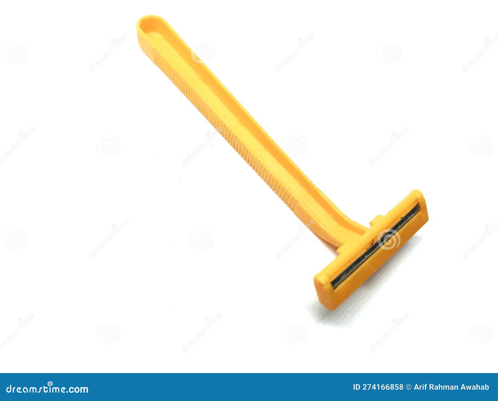 Isolated Yellow Razor on White Background Stock Photo - Image of groom ...