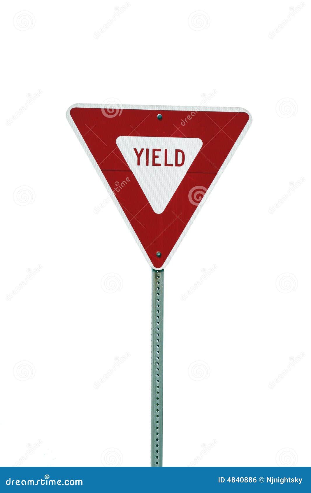 Isolated yield sign stock photo. Image of signs, development - 4840886