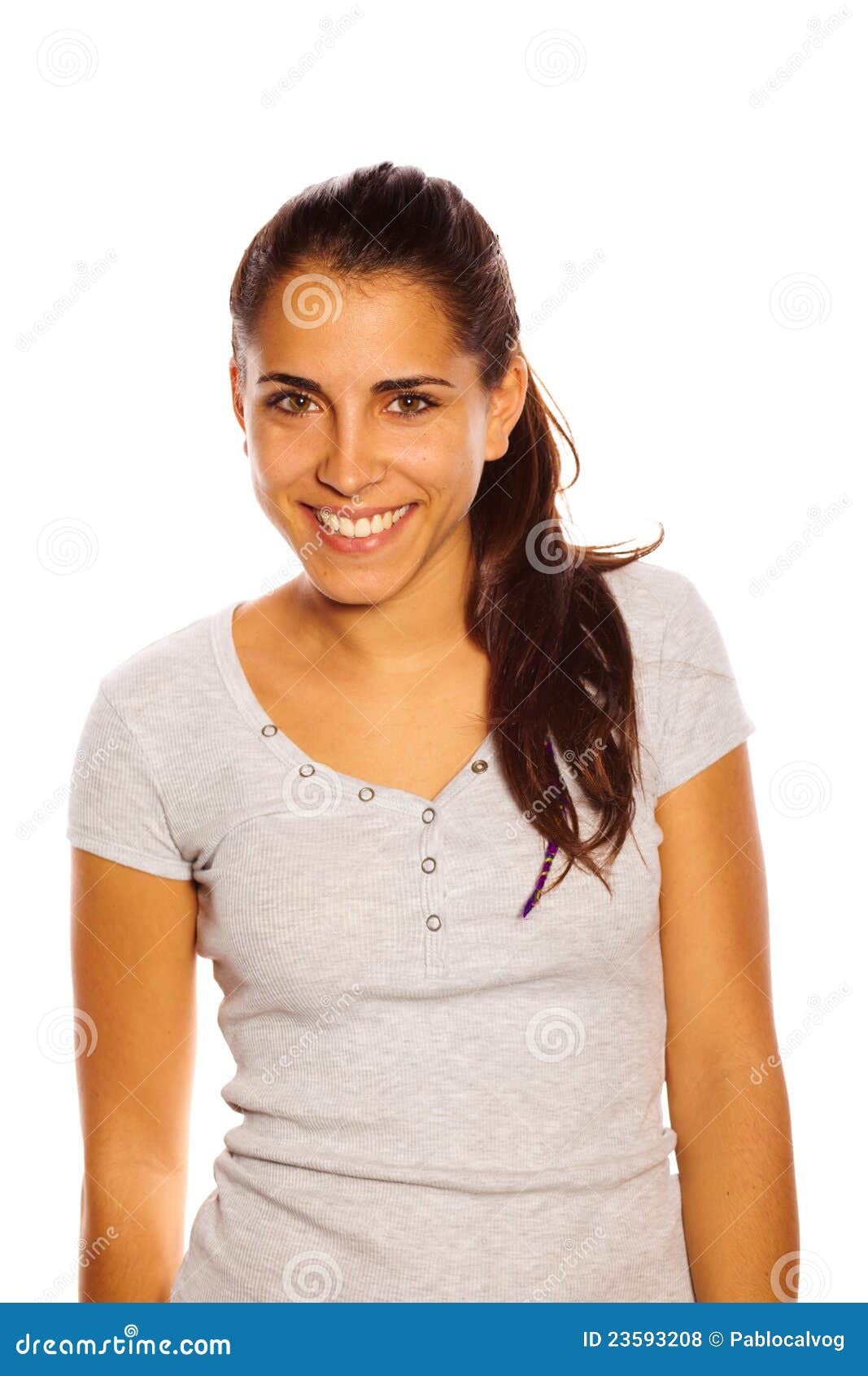 Isolated young woman stock photo. Image of fresh, model - 23593208