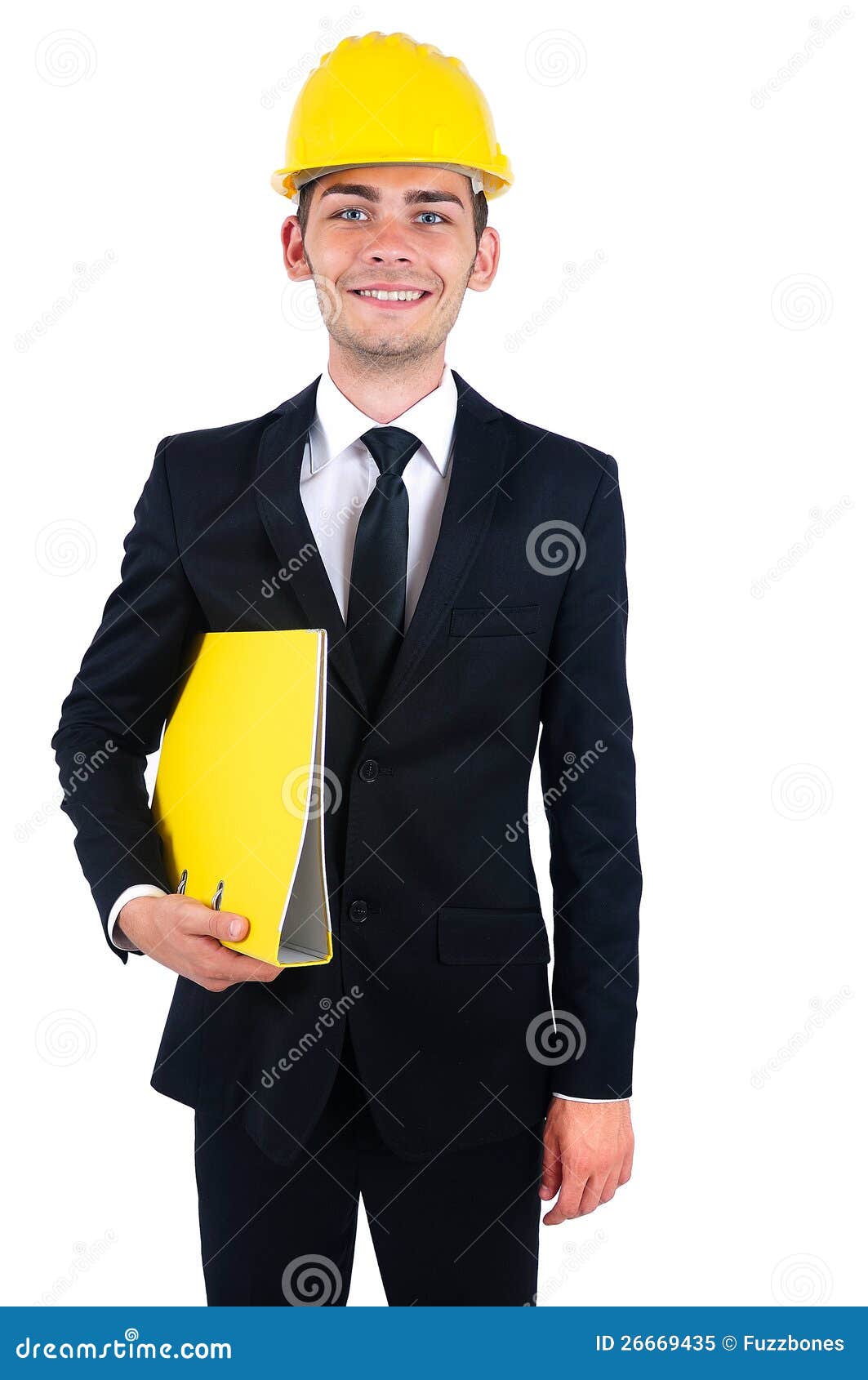 Isolated young worker stock image. Image of builder, confident - 26669435