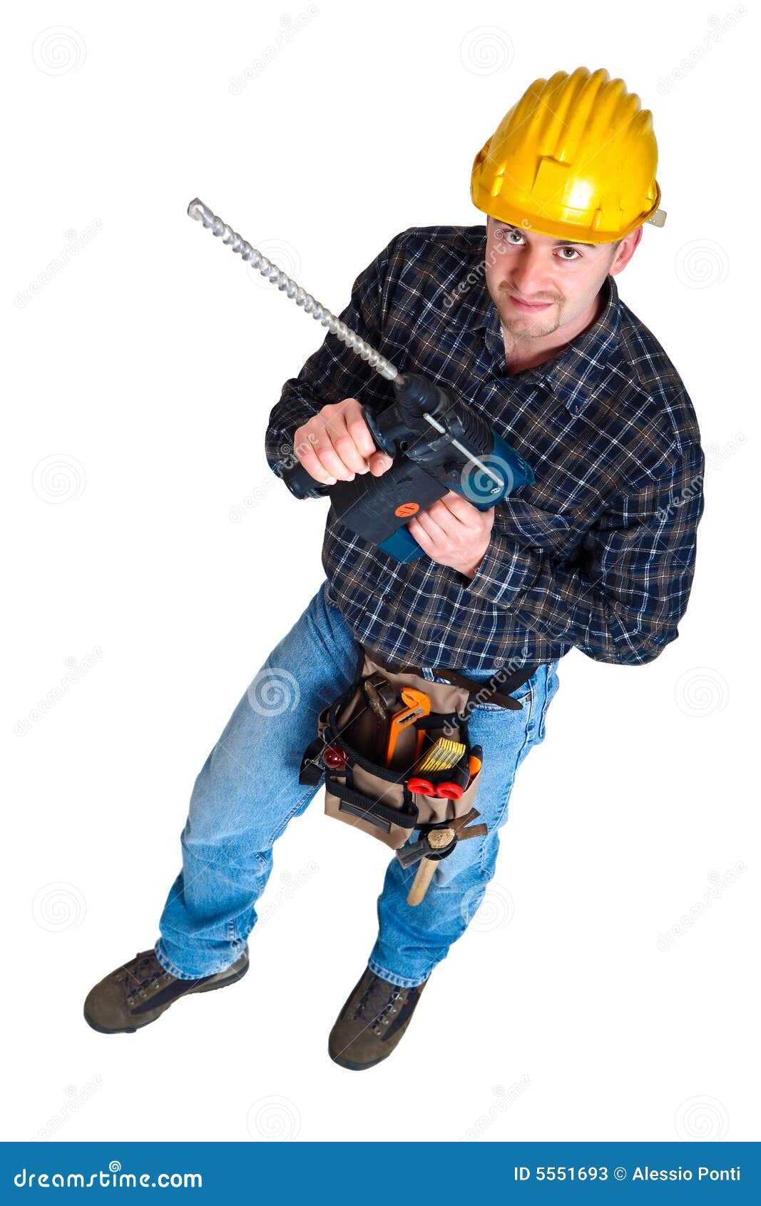 Isolated Young Worker with Tools 024 Stock Image - Image of collar ...