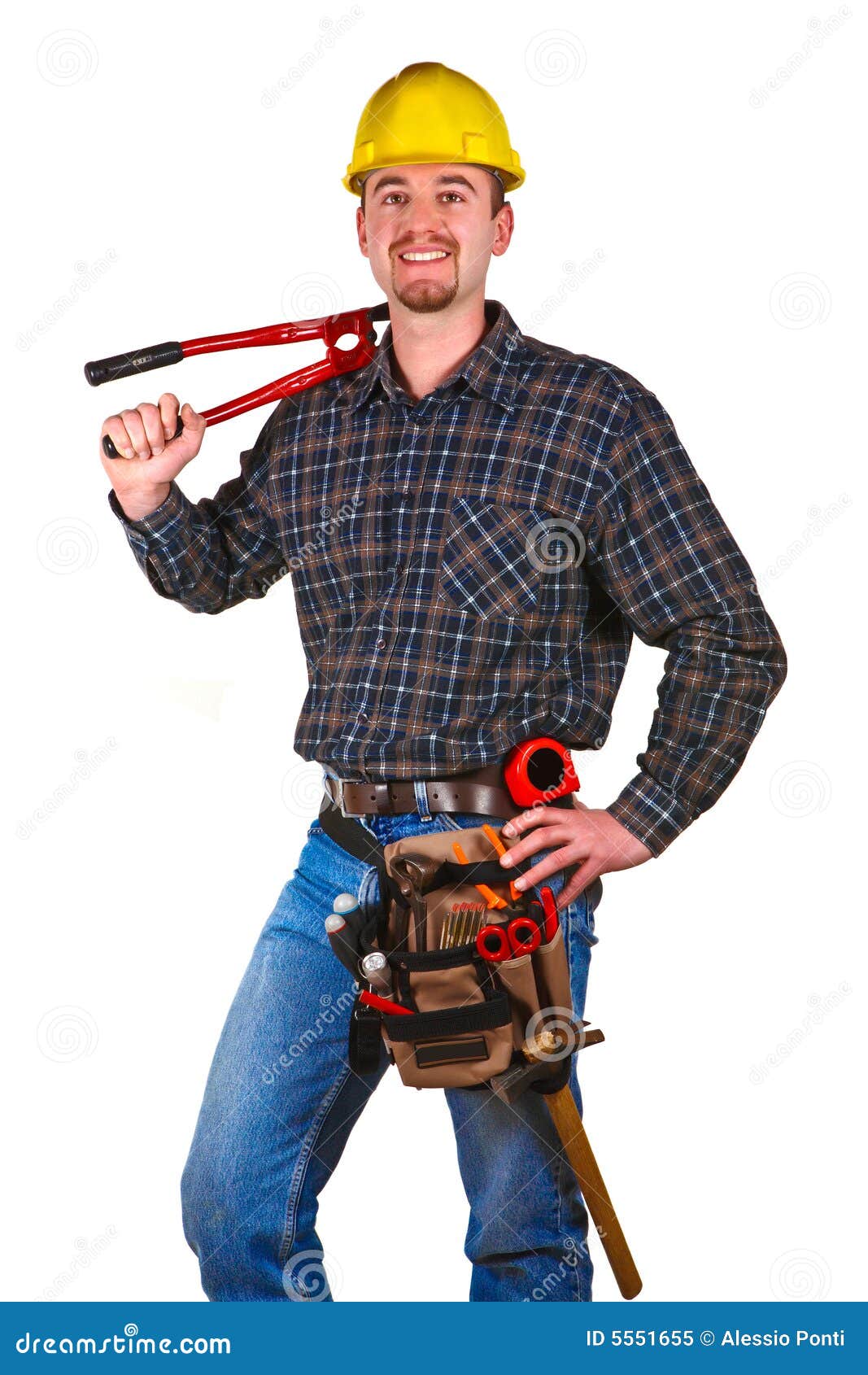 Isolated Young Worker with Tools 4 Stock Image - Image of journeyman ...