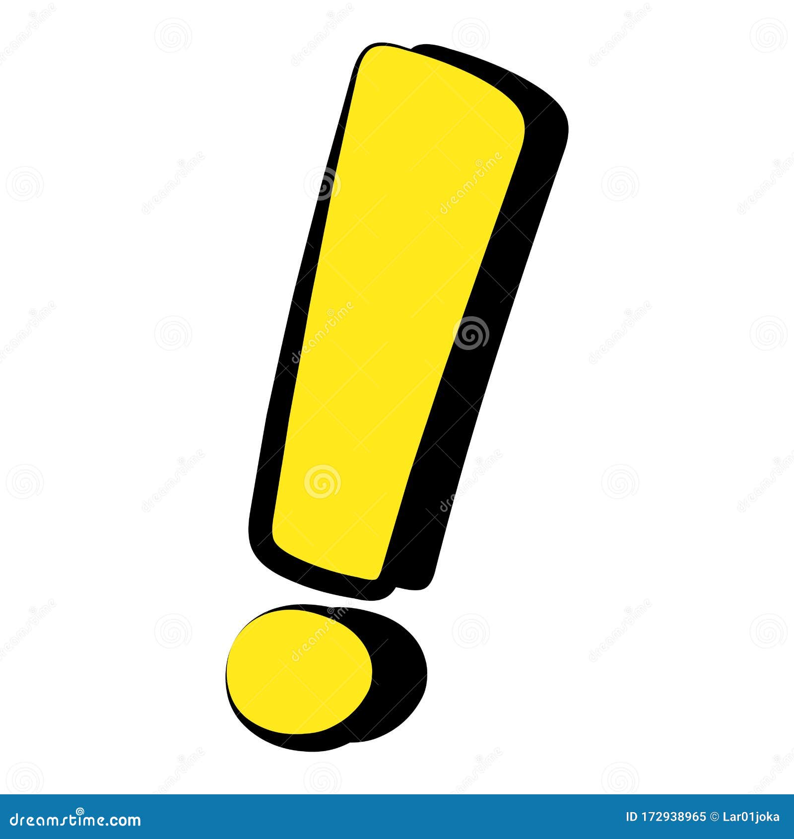 Isolateed Comic Exclamation Mark Stock Vector - Illustration of message ...