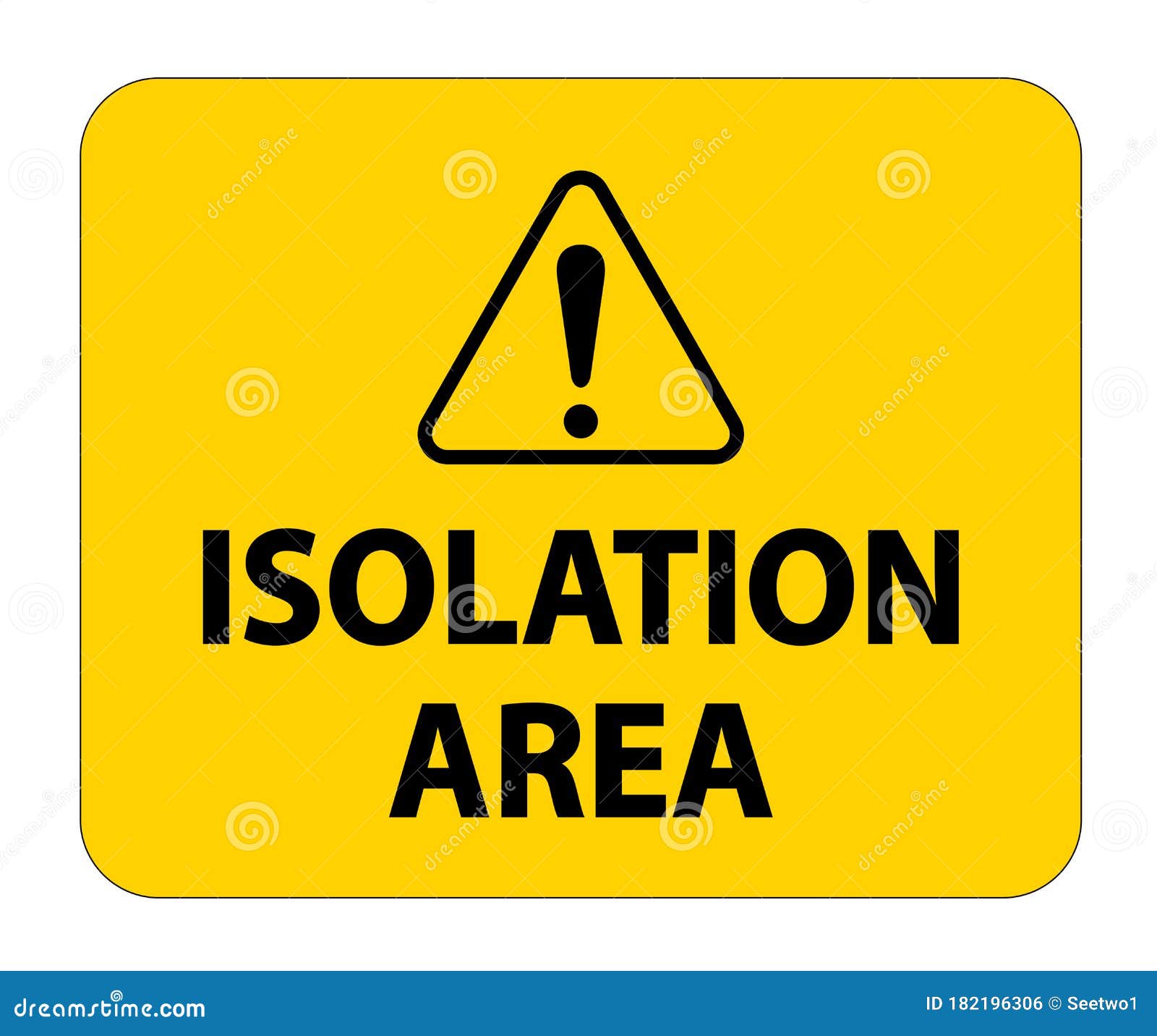 Isolation Area Sign on White Background,Vector Illustration EPS.10 ...