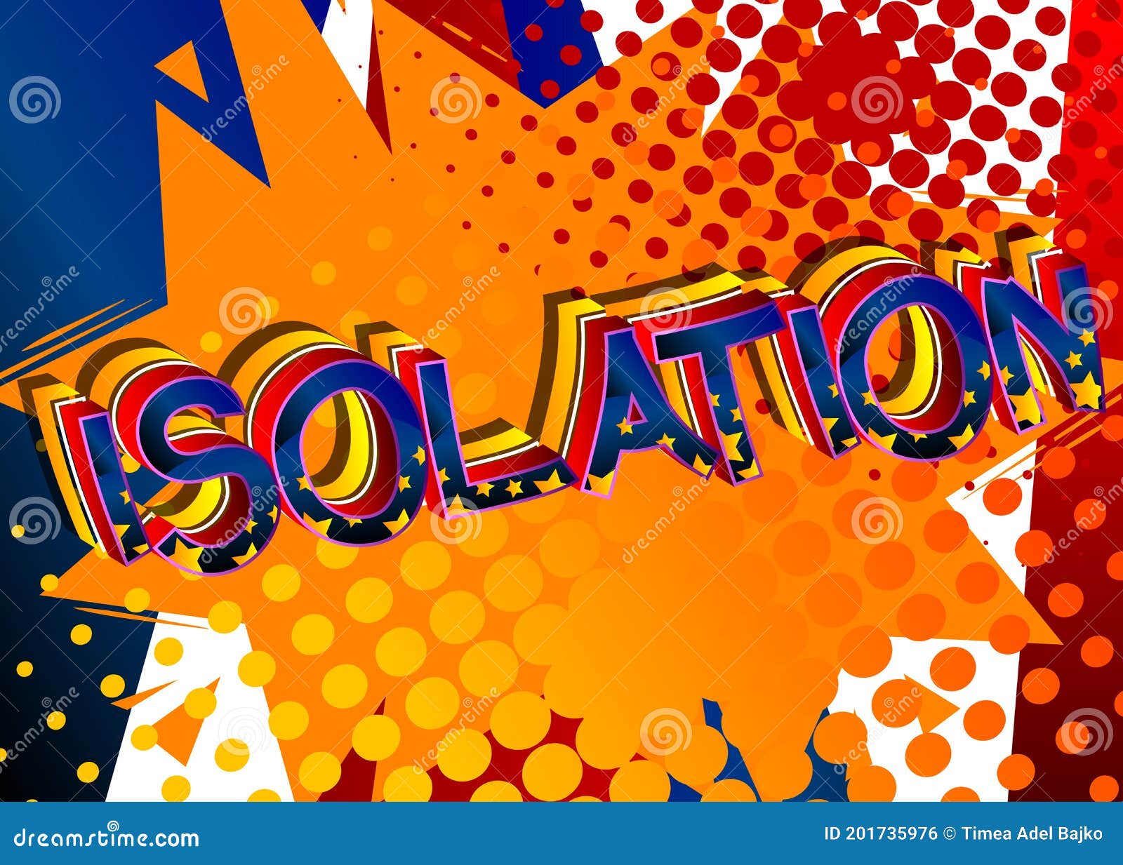 Isolation. Comic Book Style Cartoon Words Stock Vector - Illustration ...