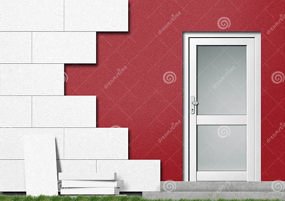 Isolation of a House Front stock illustration. Illustration of ...