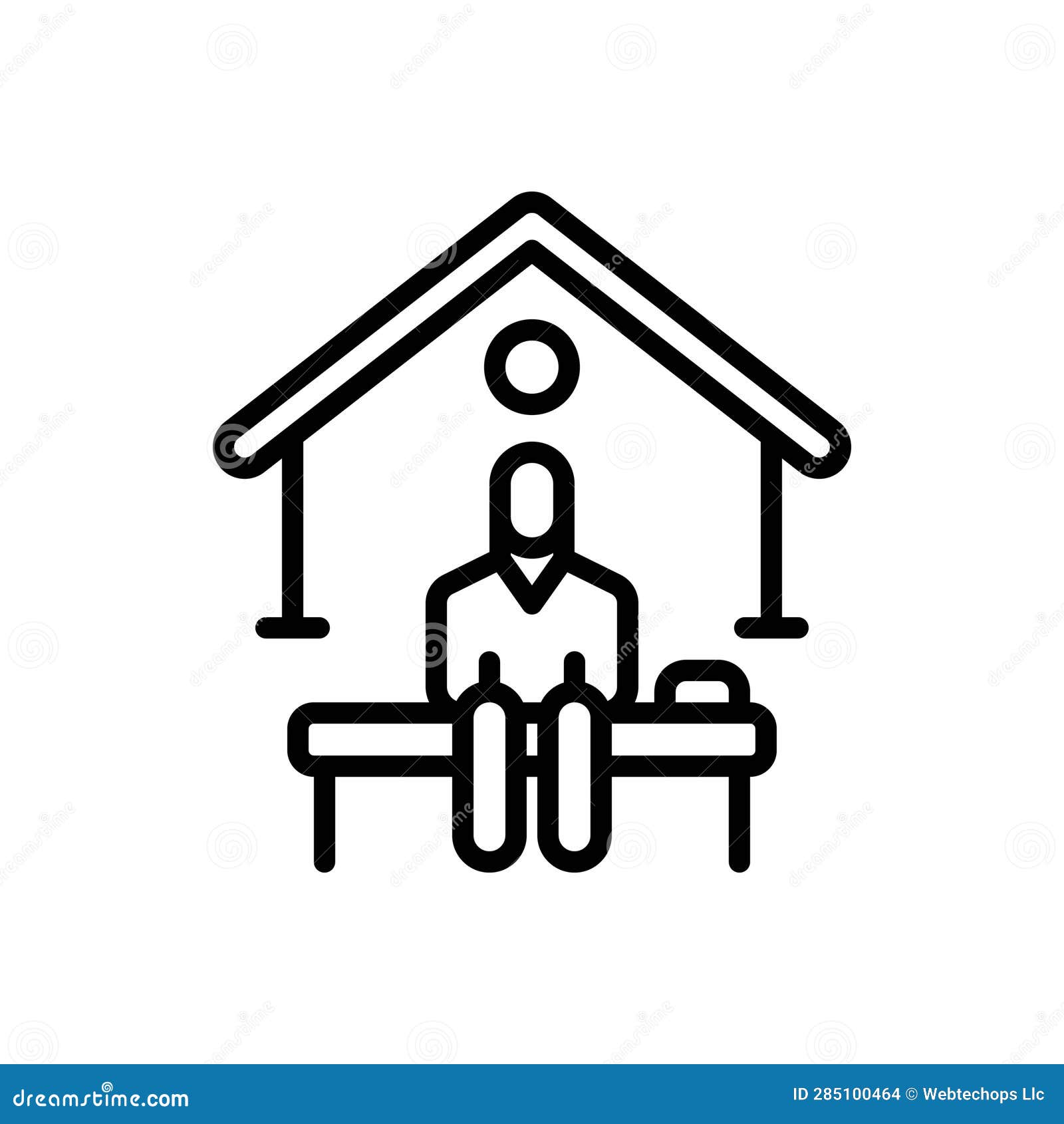 Solitude Or Loneliness Vector Illustration Concept With Man Standing On ...