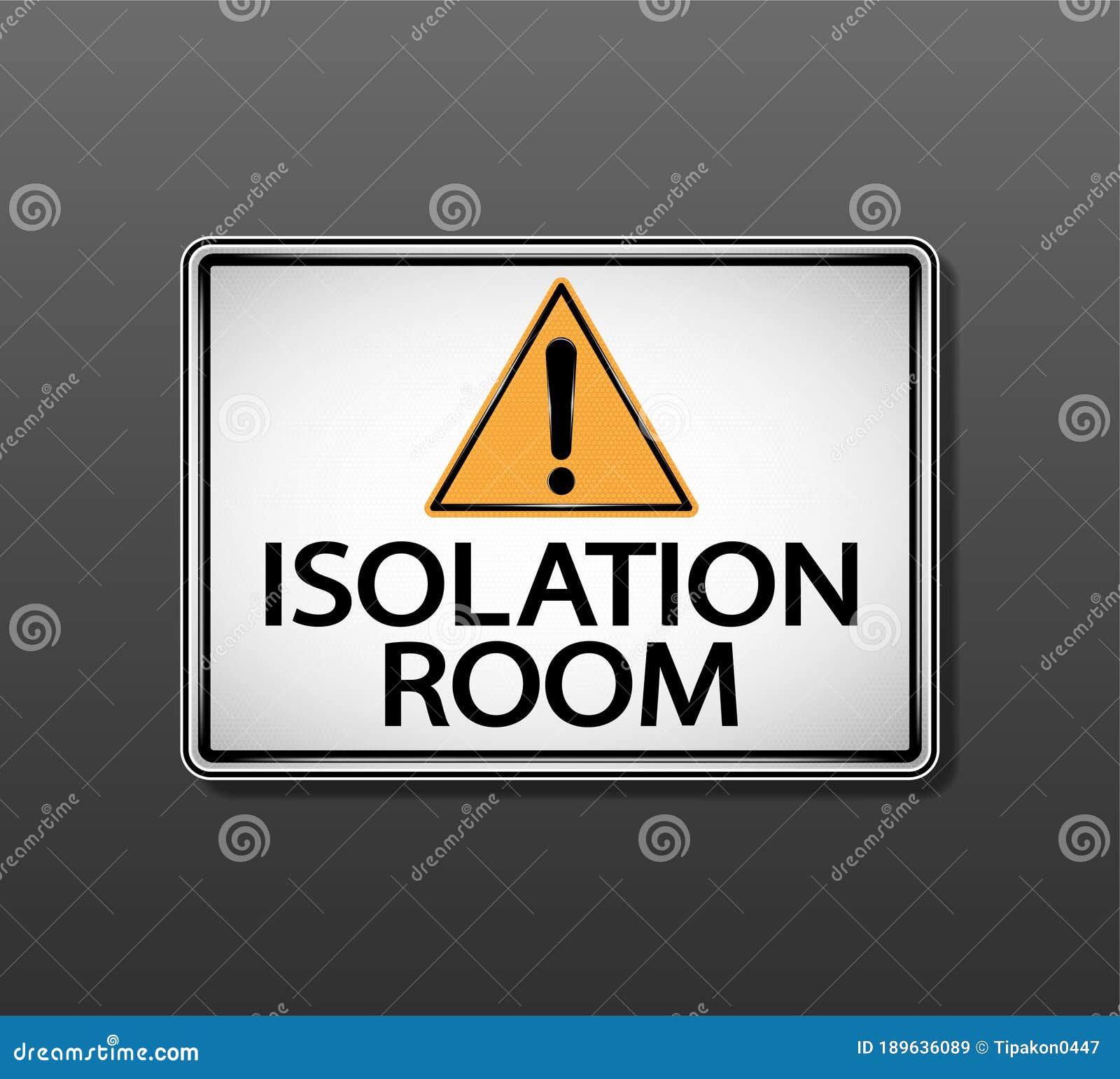 Isolation Room Sign stock vector. Illustration of backgroundalert ...