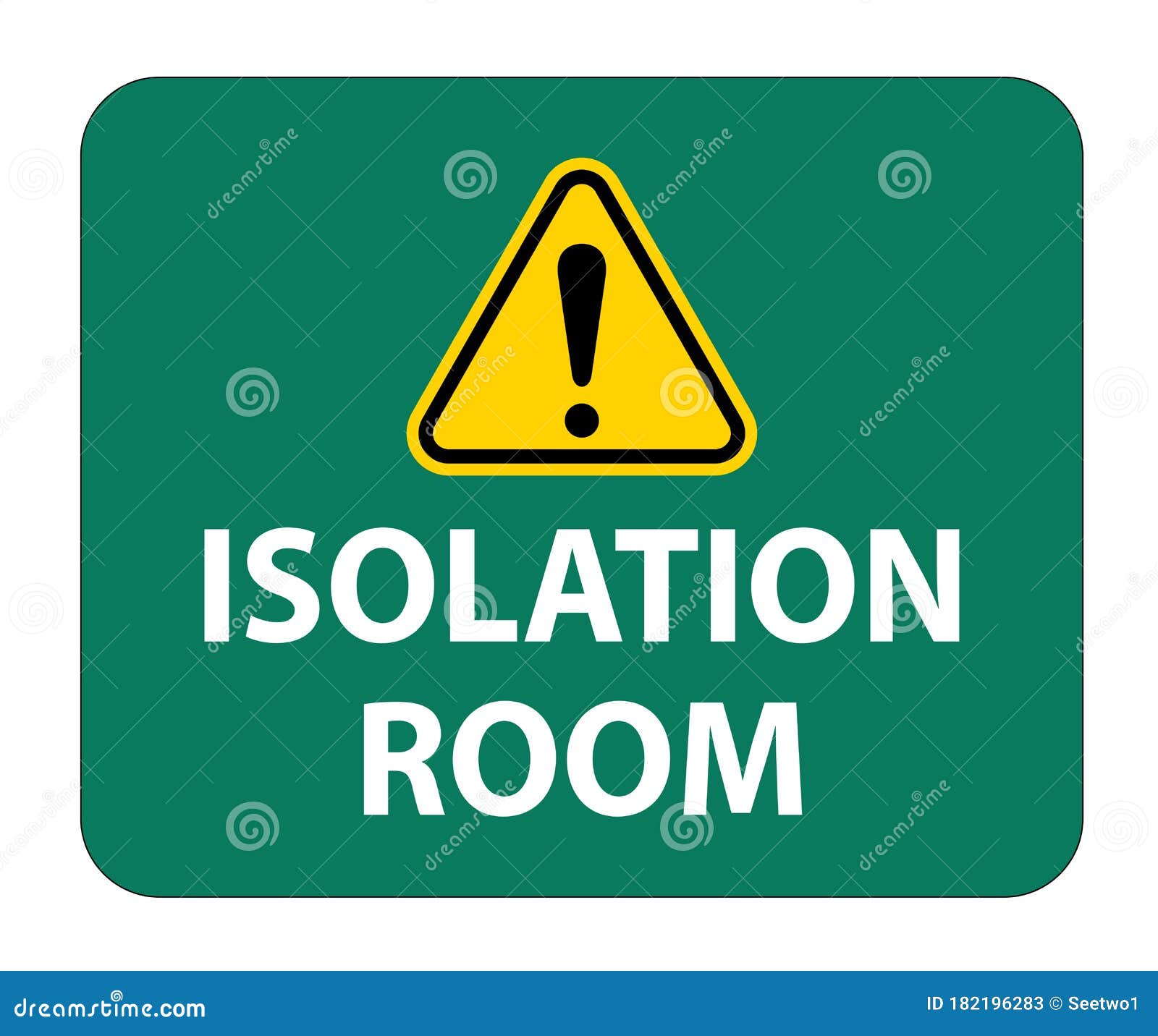 Isolation Room Sign on White Background,Vector Illustration EPS.10 ...