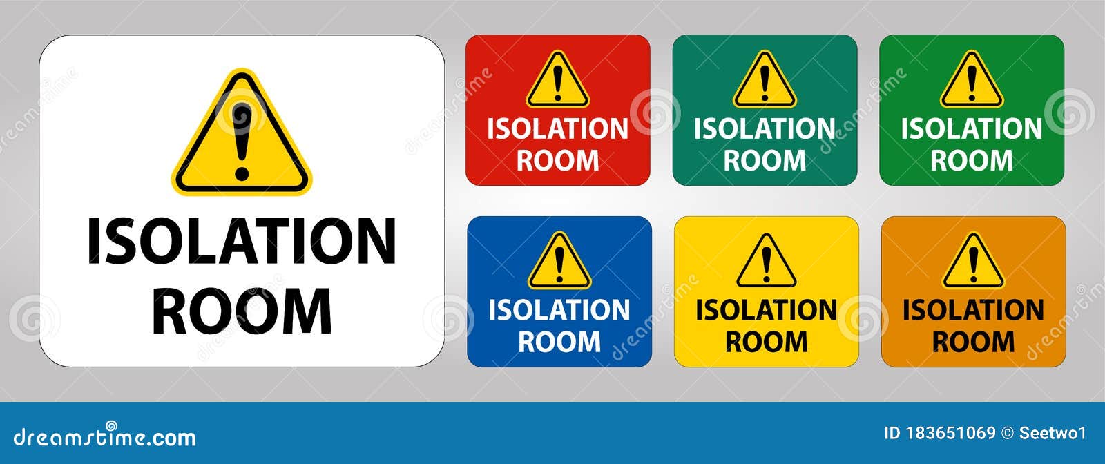 Isolation Room Sign on White Background,Vector Illustration EPS.10 ...