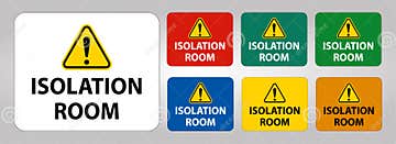Isolation Room Sign on White Background,Vector Illustration EPS.10 ...