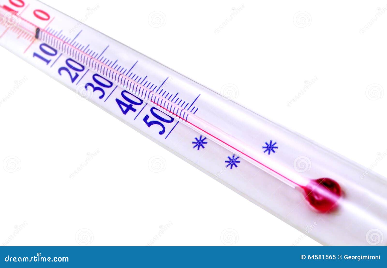 Isolation thermometer stock image. Image of blue, celsius - 64581565
